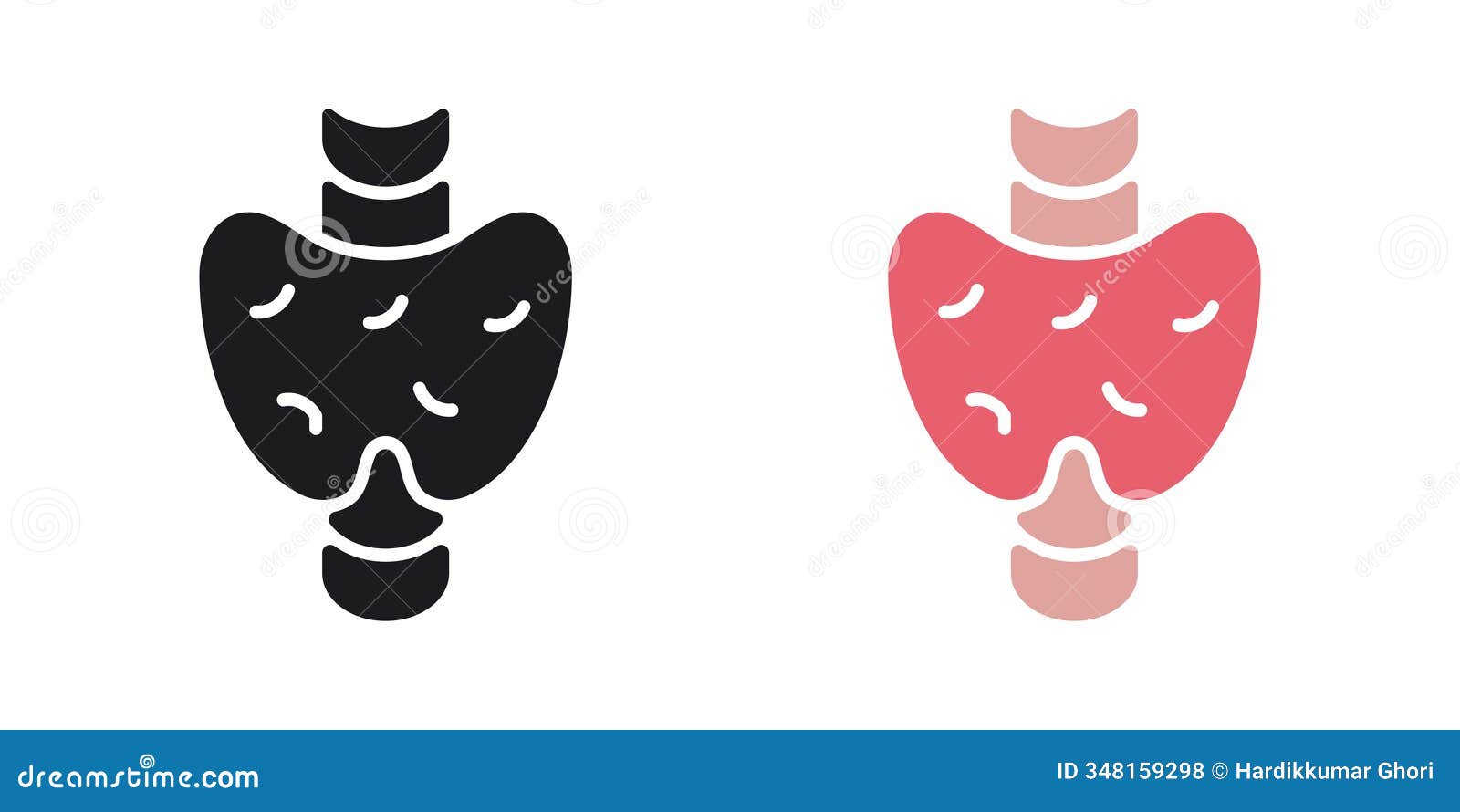 Thyroid icon vector stock vector. Illustration of people - 348159298