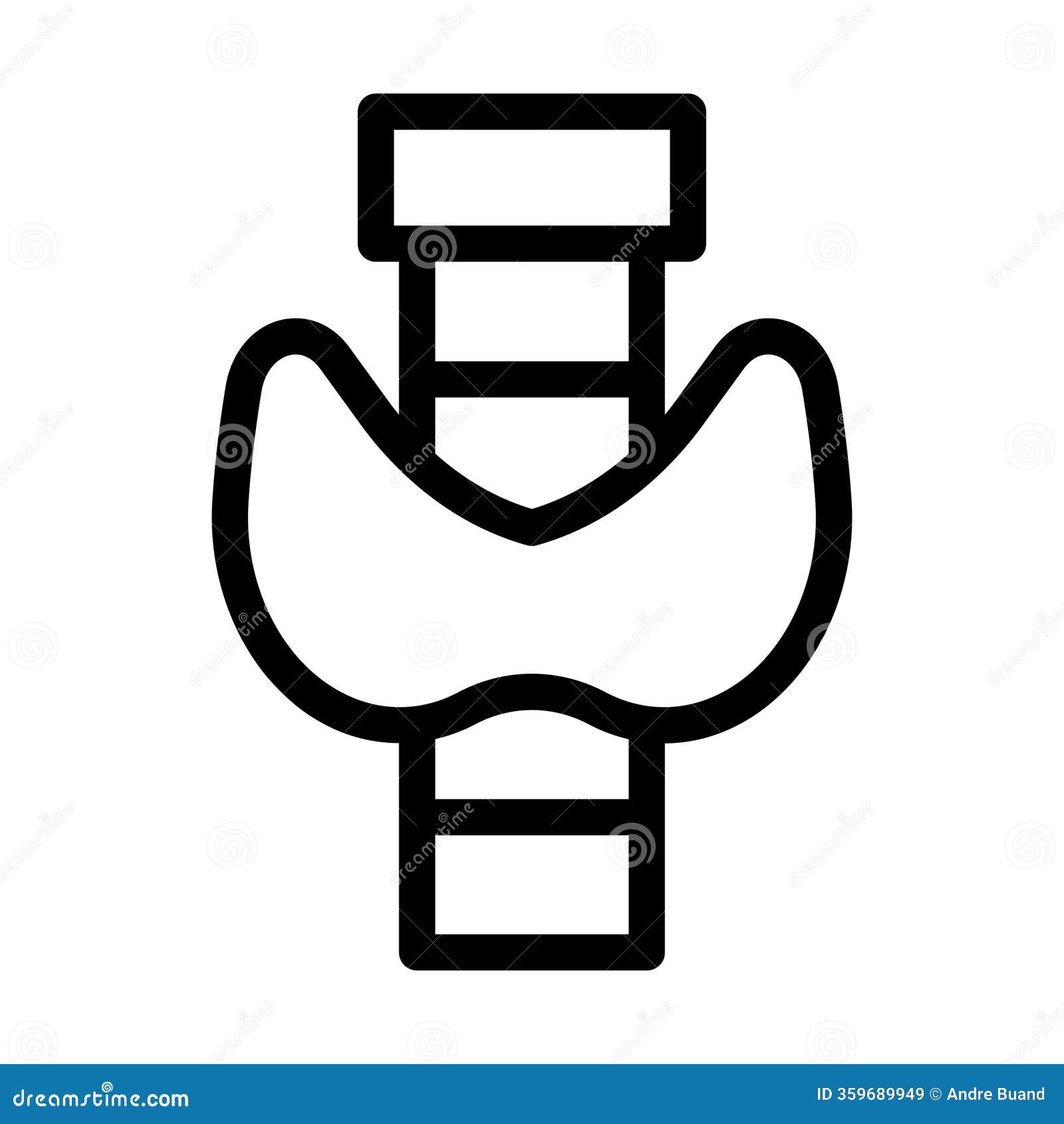 Thyroid Line Icon Illustration Vector Graphic Stock Illustration ...