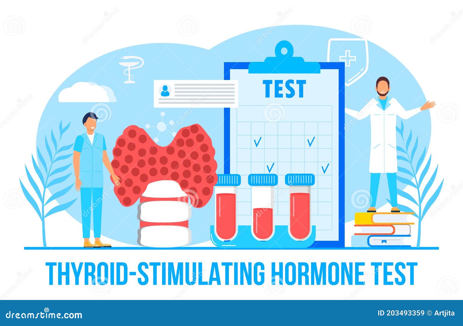 Hypothyroidism Medical Vector Illustration Isolated On White Background ... Hypothyroidism Medical Vector Illustration Isolated On White Background ...