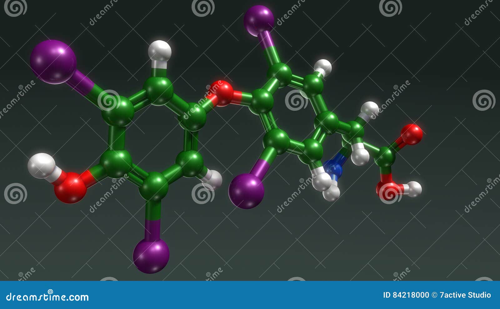 Thyroxine structure stock illustration. Illustration of blood - 84218000