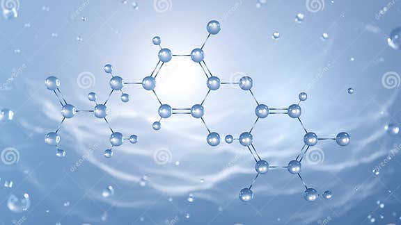 Thyroxine T4 Molecular Structure, 3d Model Molecule, Thyroid Hormone ...