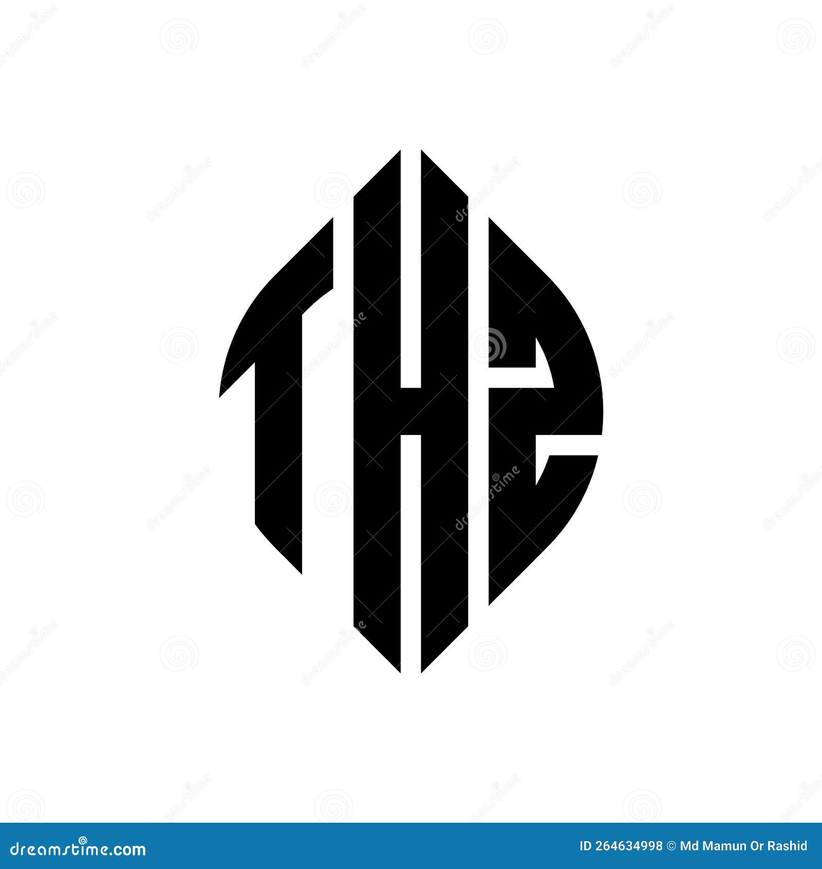 THZ Circle Letter Logo Design with Circle and Ellipse Shape. THZ ...