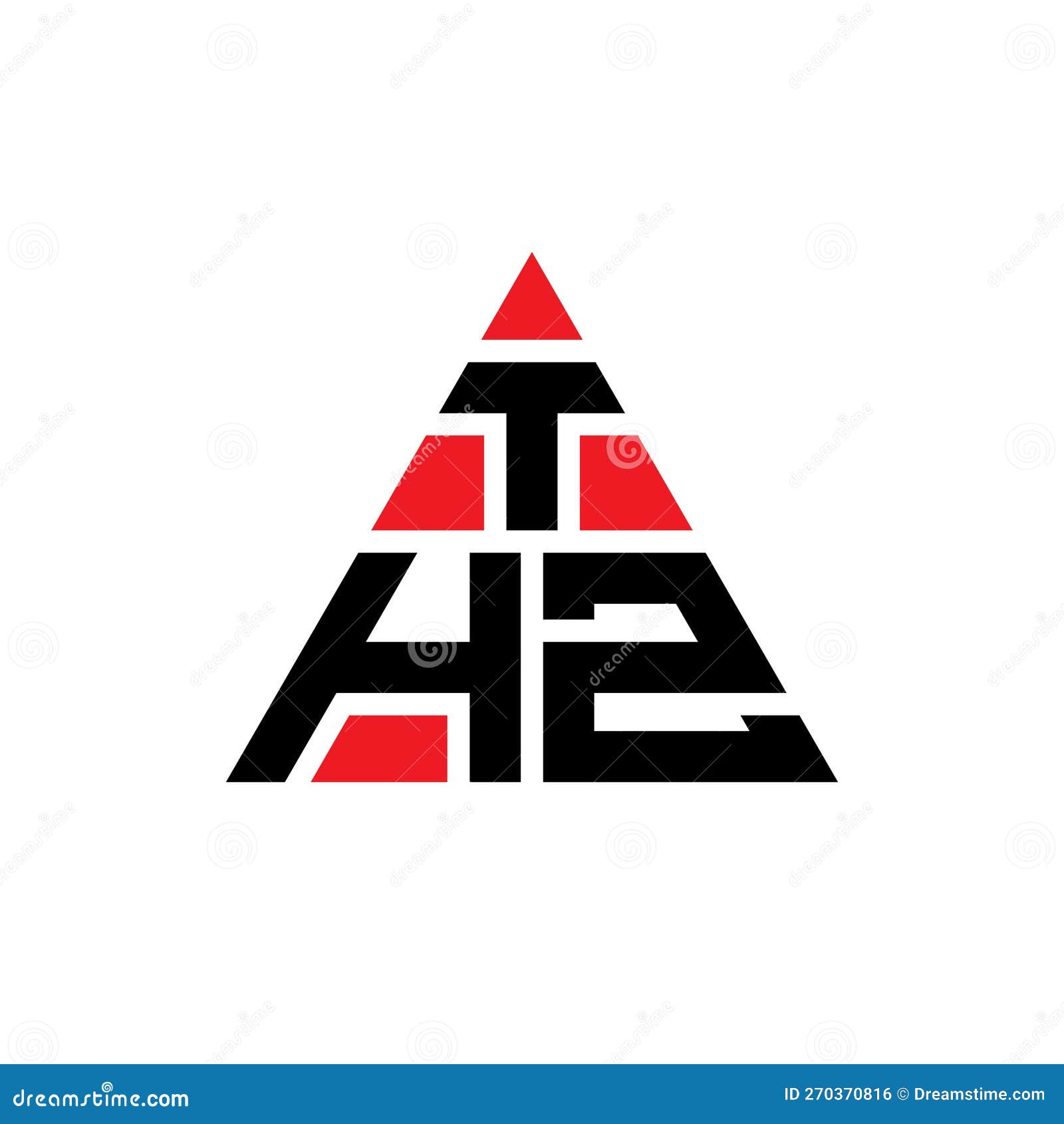 THZ Triangle Letter Logo Design with Triangle Shape. THZ Triangle Logo ...