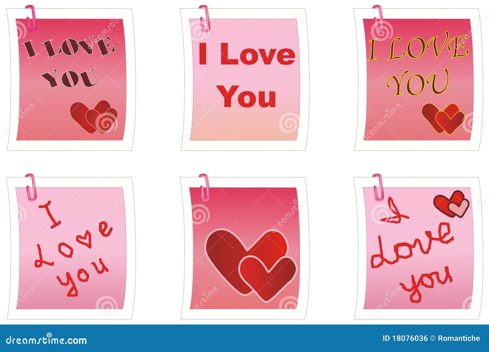 Ti amo note illustrazione vettoriale. Illustrazione di isolato - 18076036