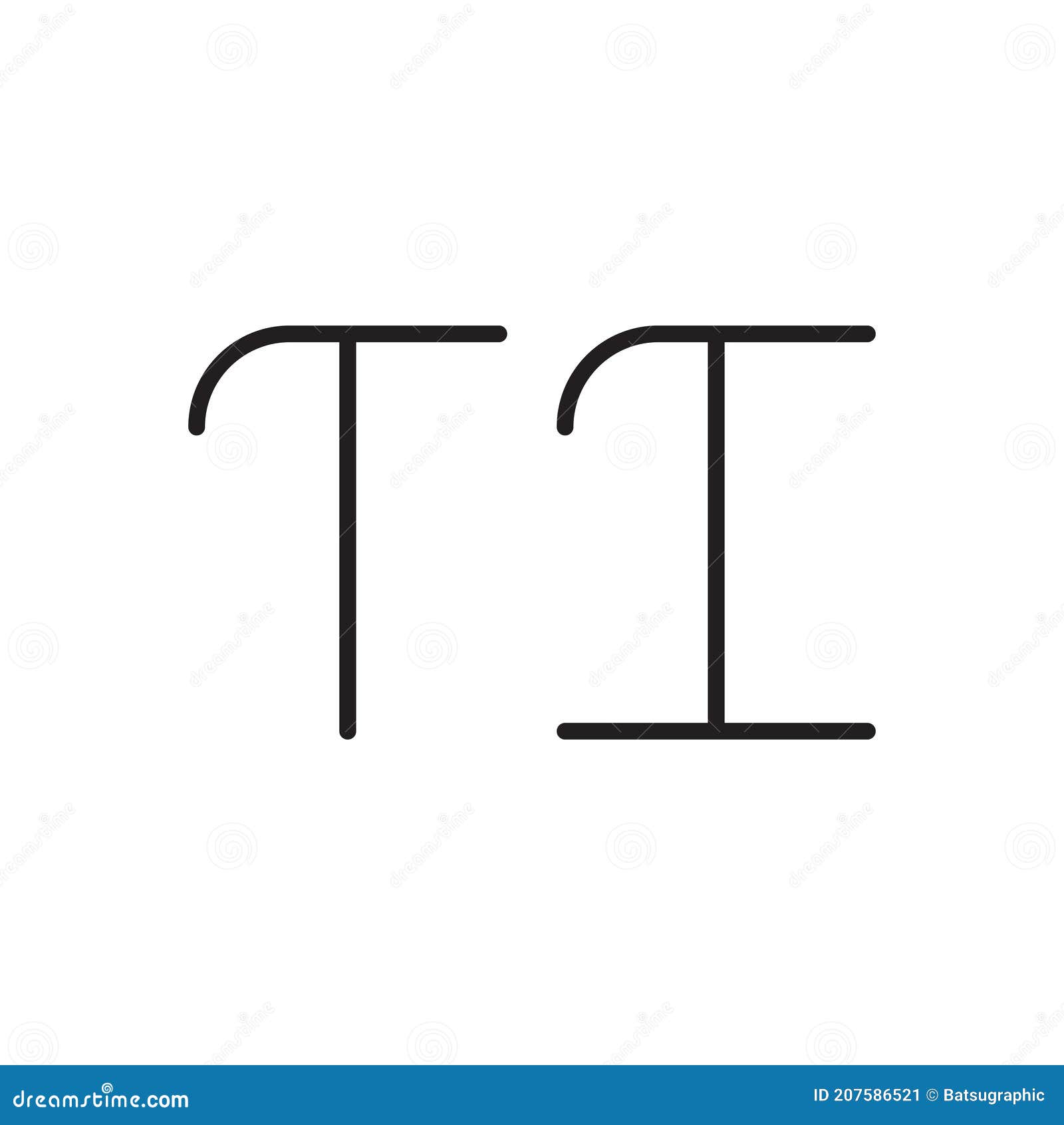 Ti Initial Letter Vector Logo Icon Stock Vector - Illustration of ...