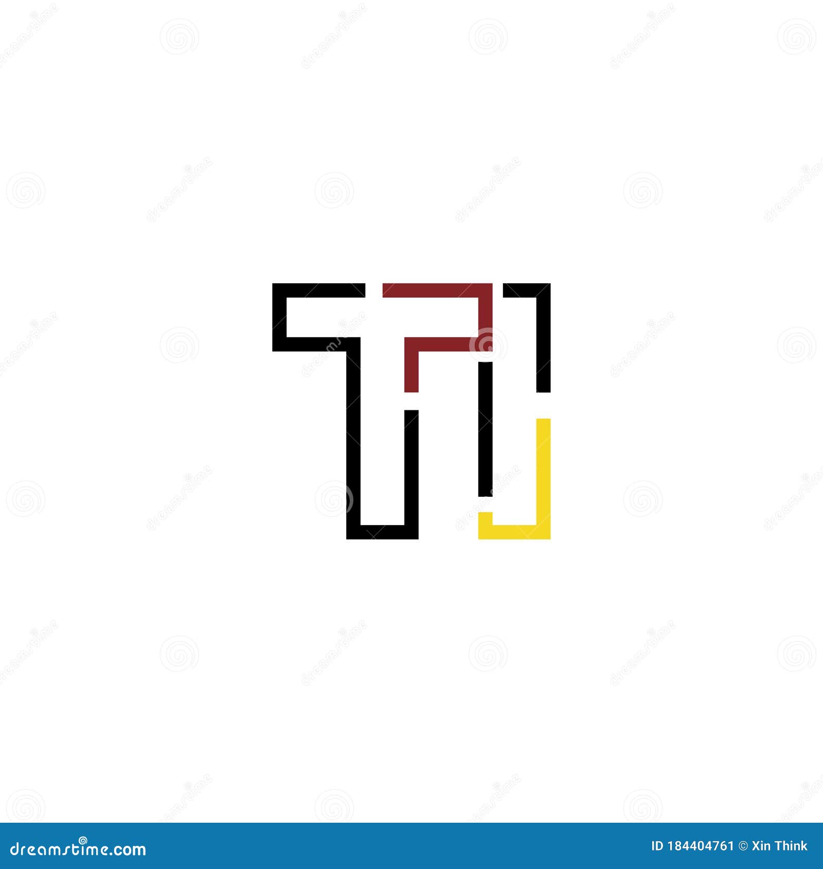 TI Letter Logo Icon Design Template Elements Stock Vector ...