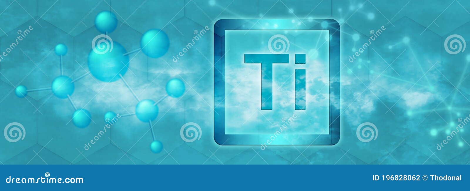 Ti Symbol. Titanium Chemical Element Stock Illustration - Illustration ...
