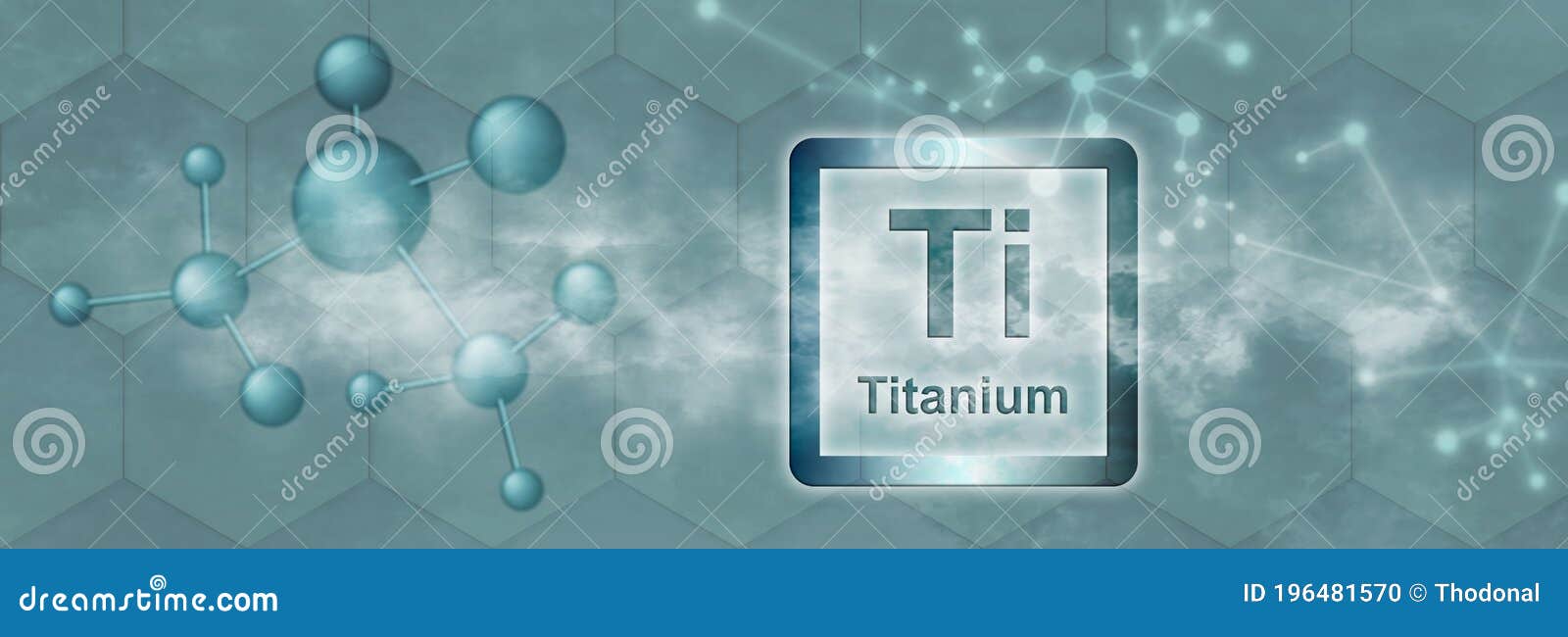 Ti Symbol. Titanium Chemical Element Stock Illustration - Illustration ...