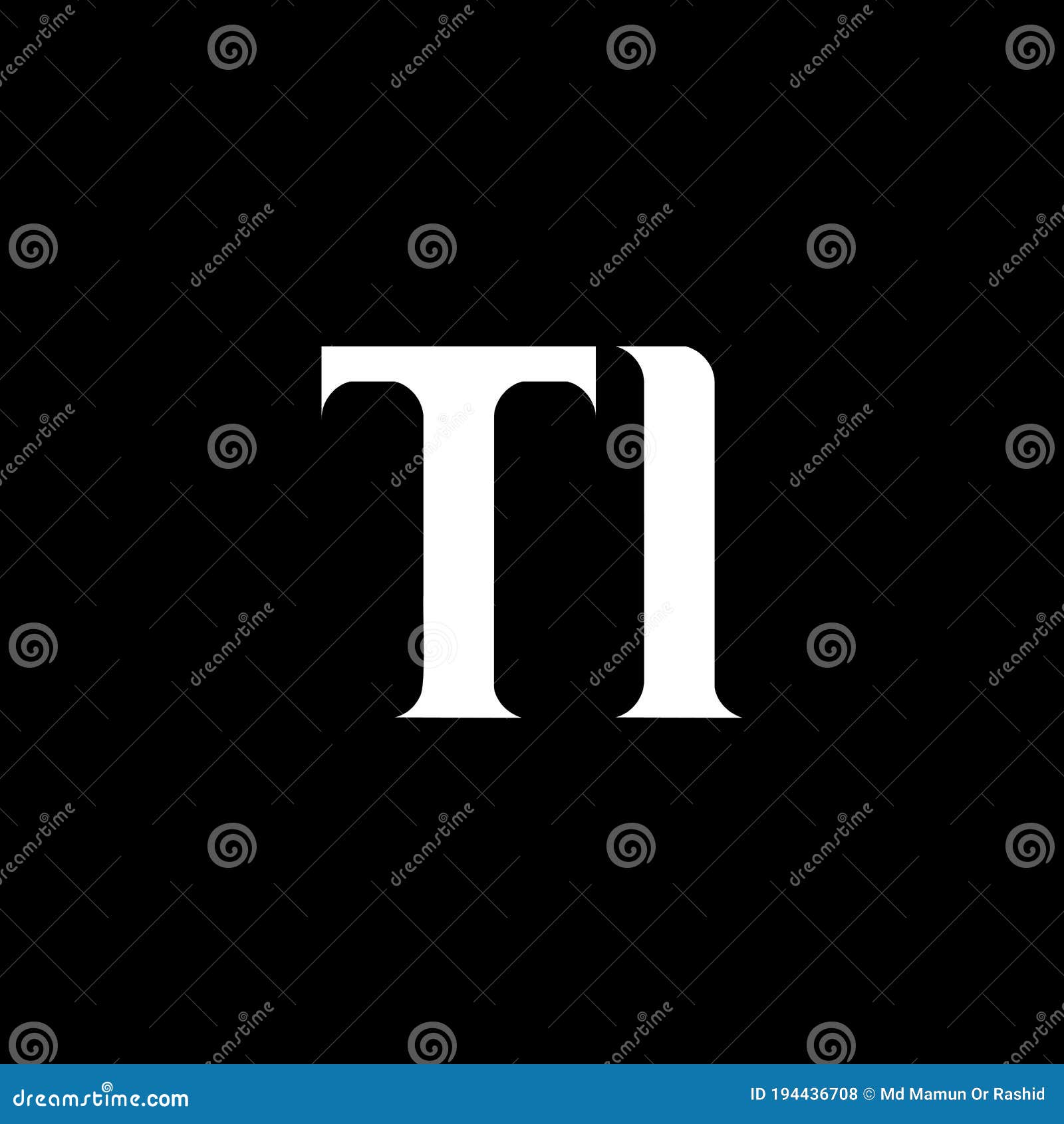 TI T I Letter Logo Design. Initial Letter TI Linked Circle Uppercase ...