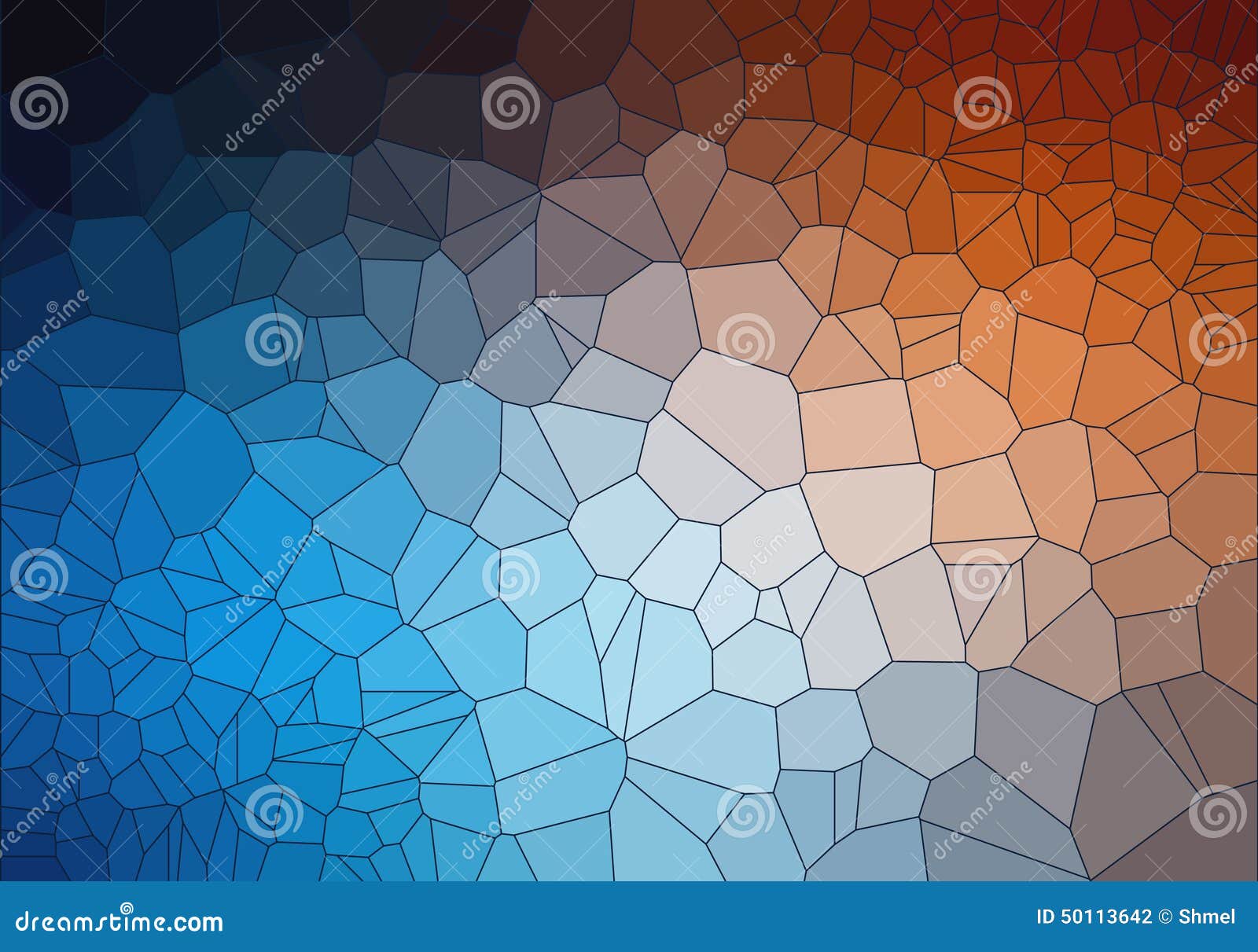 Tial and Orange 2D Geometric Abstract Background Stock Vector ...