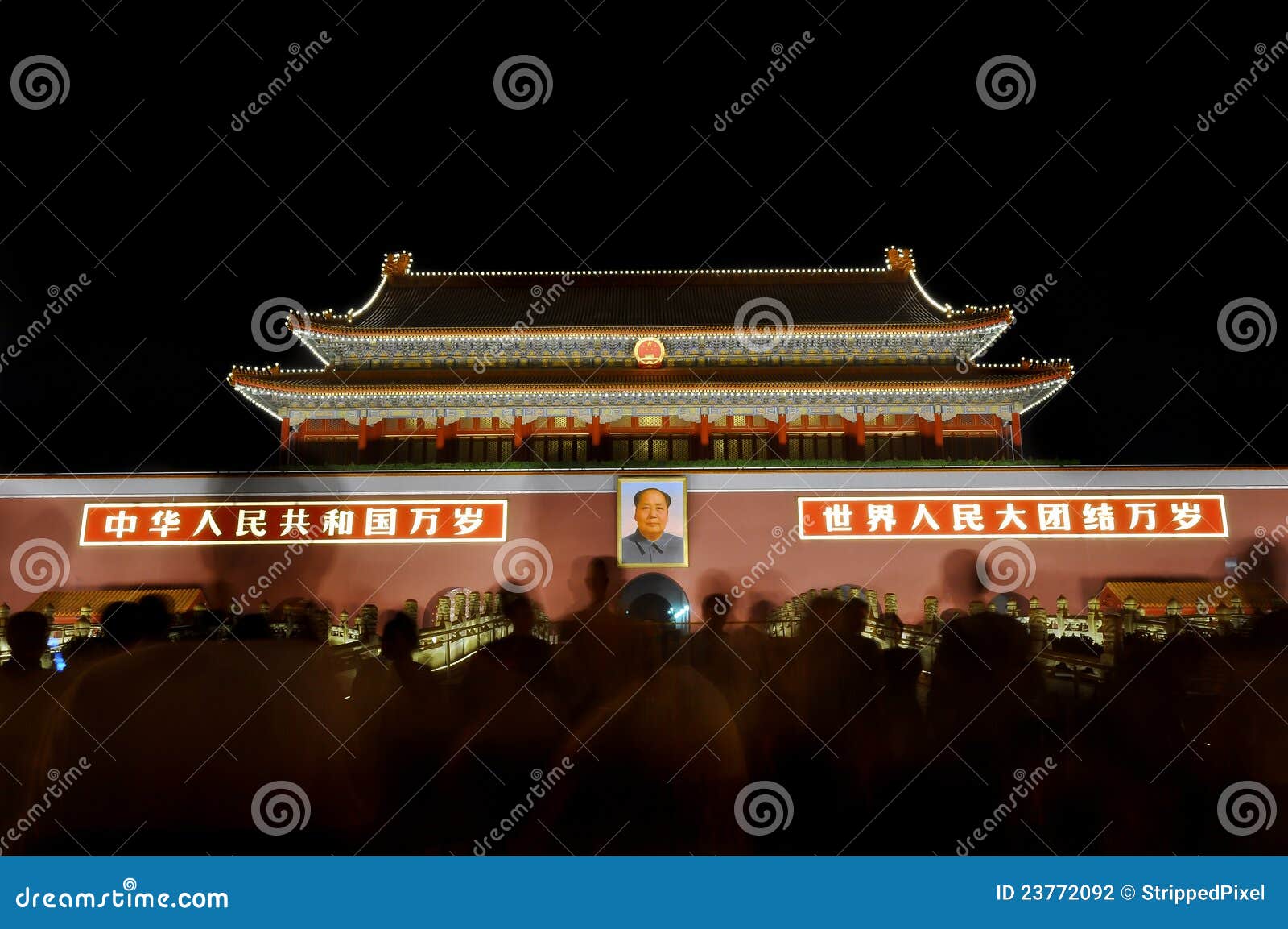 Tiananmen Gate, Beijing editorial photography. Image of attraction ...