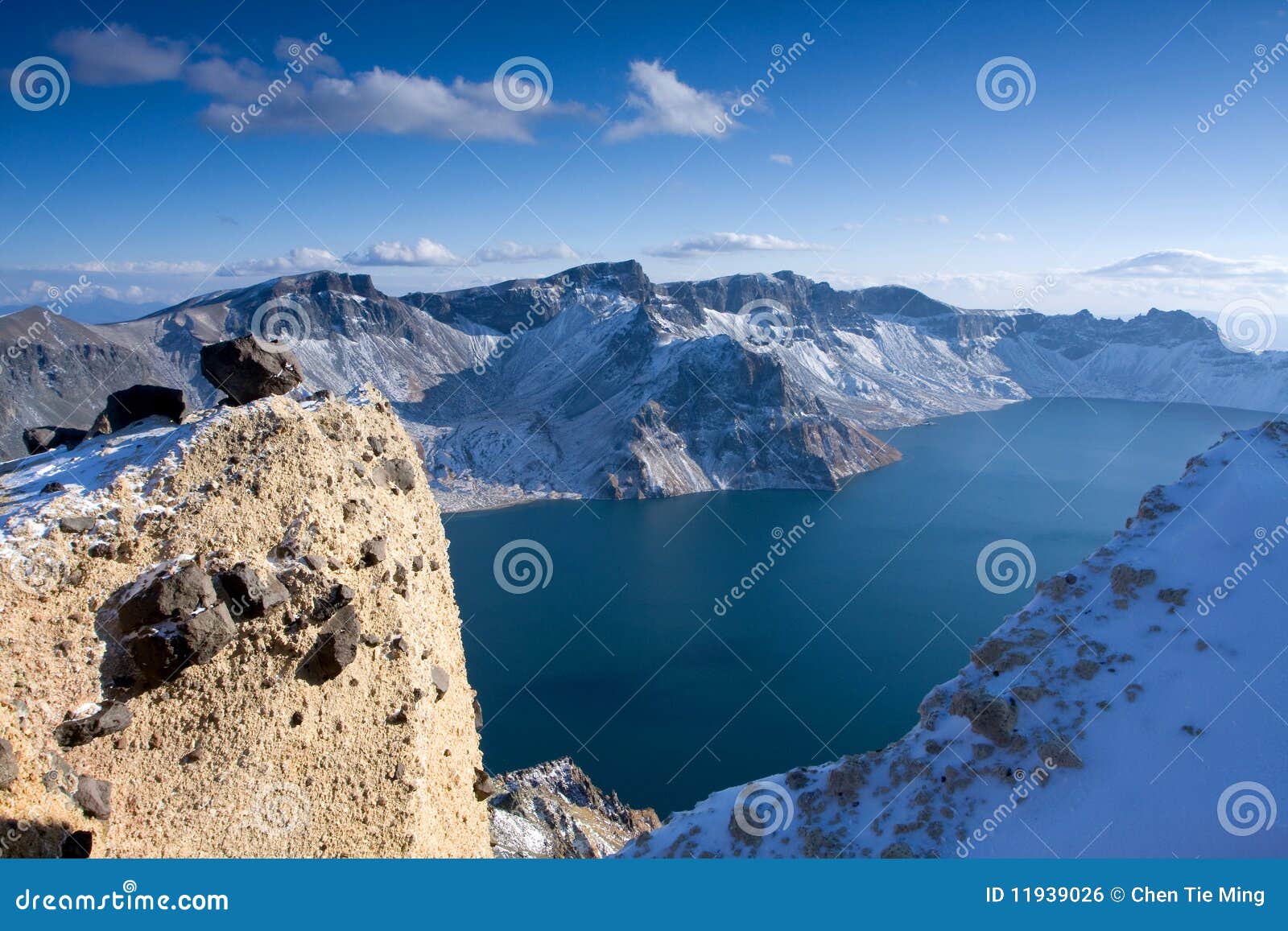 Tianchi Lake in the Changbai Mountain Stock Photo - Image of lake ...