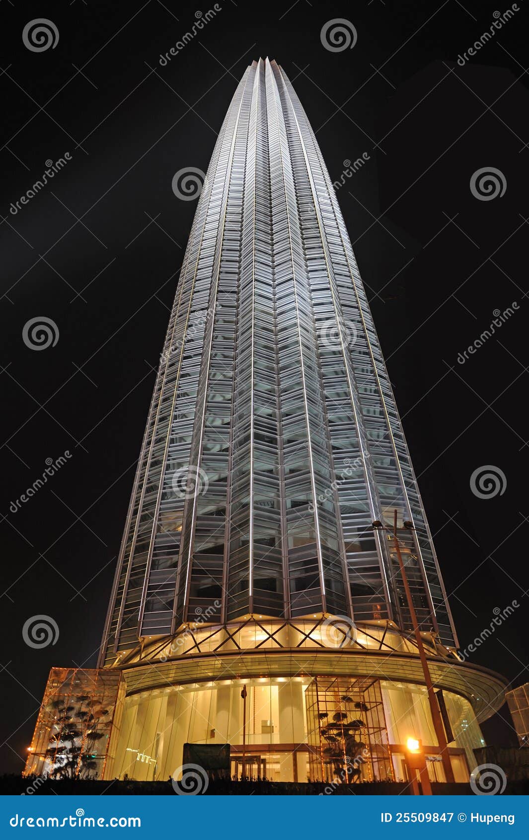 The Tianjin Tower At Night Royalty Free Stock Photography - Image: 25509847