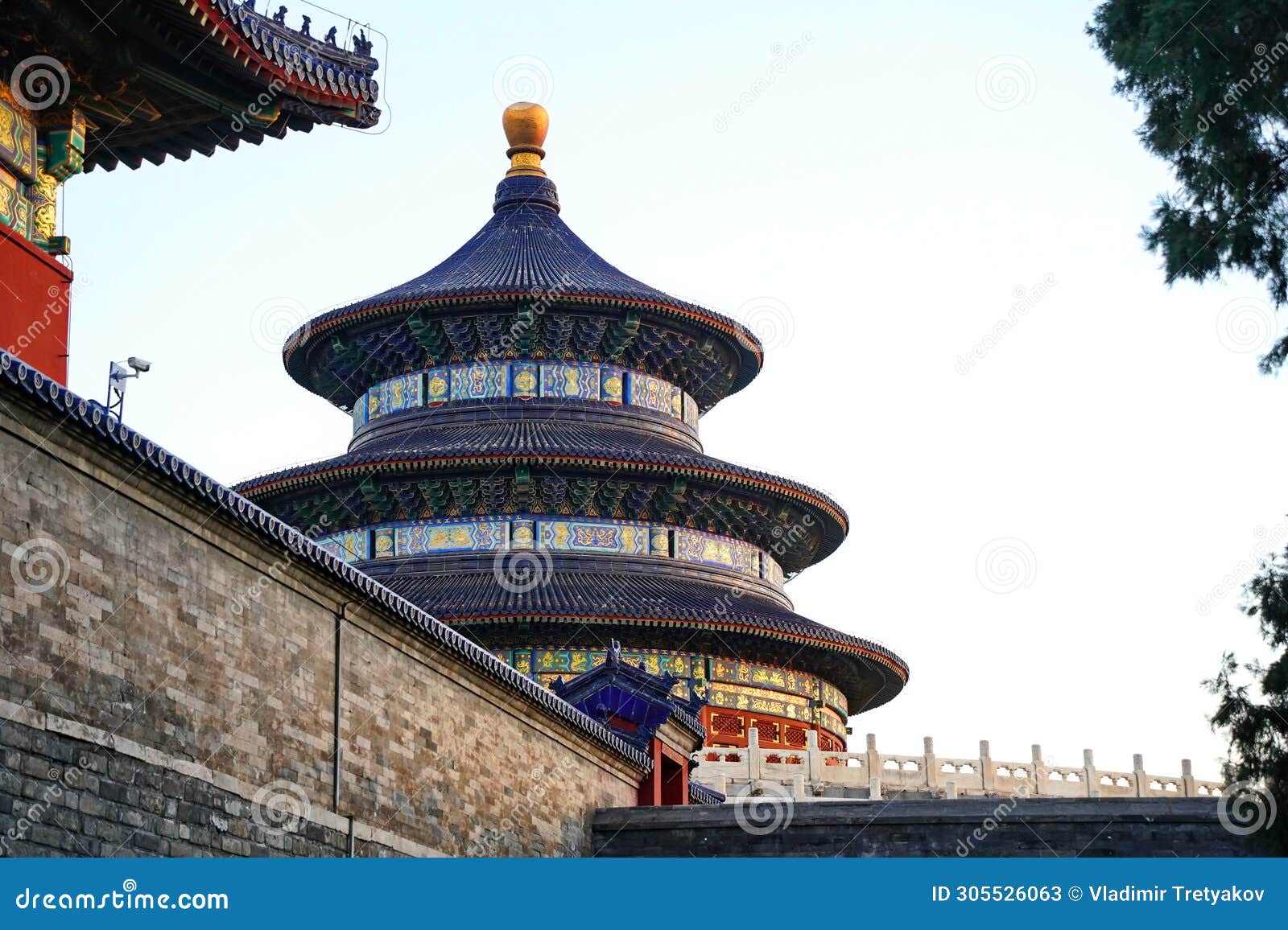 Tiantan Sky Temple in the Evening. a Traditional Chinese Complex Stock ...