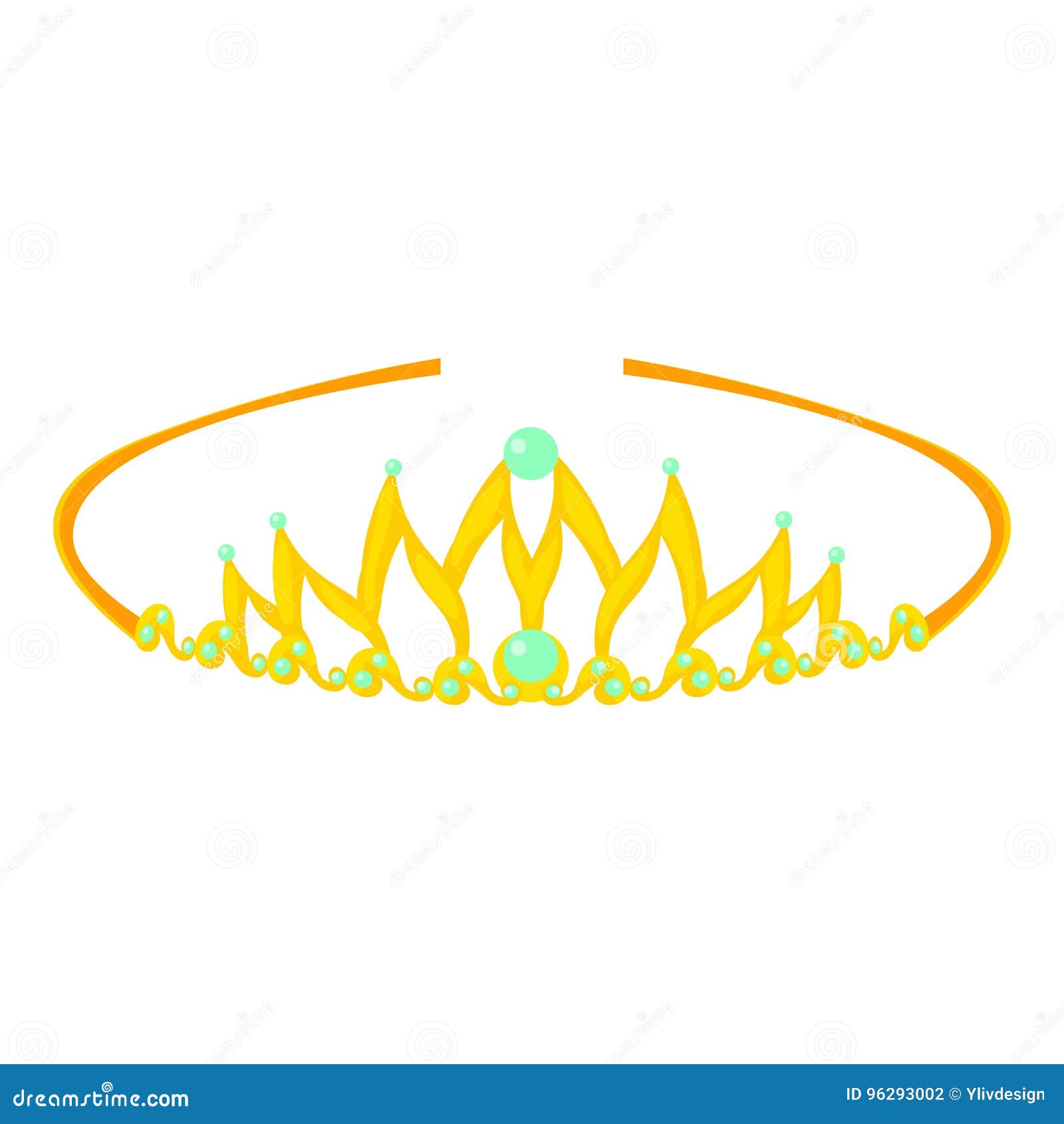 Tiara icon, cartoon style stock vector. Illustration of nobility - 96293002