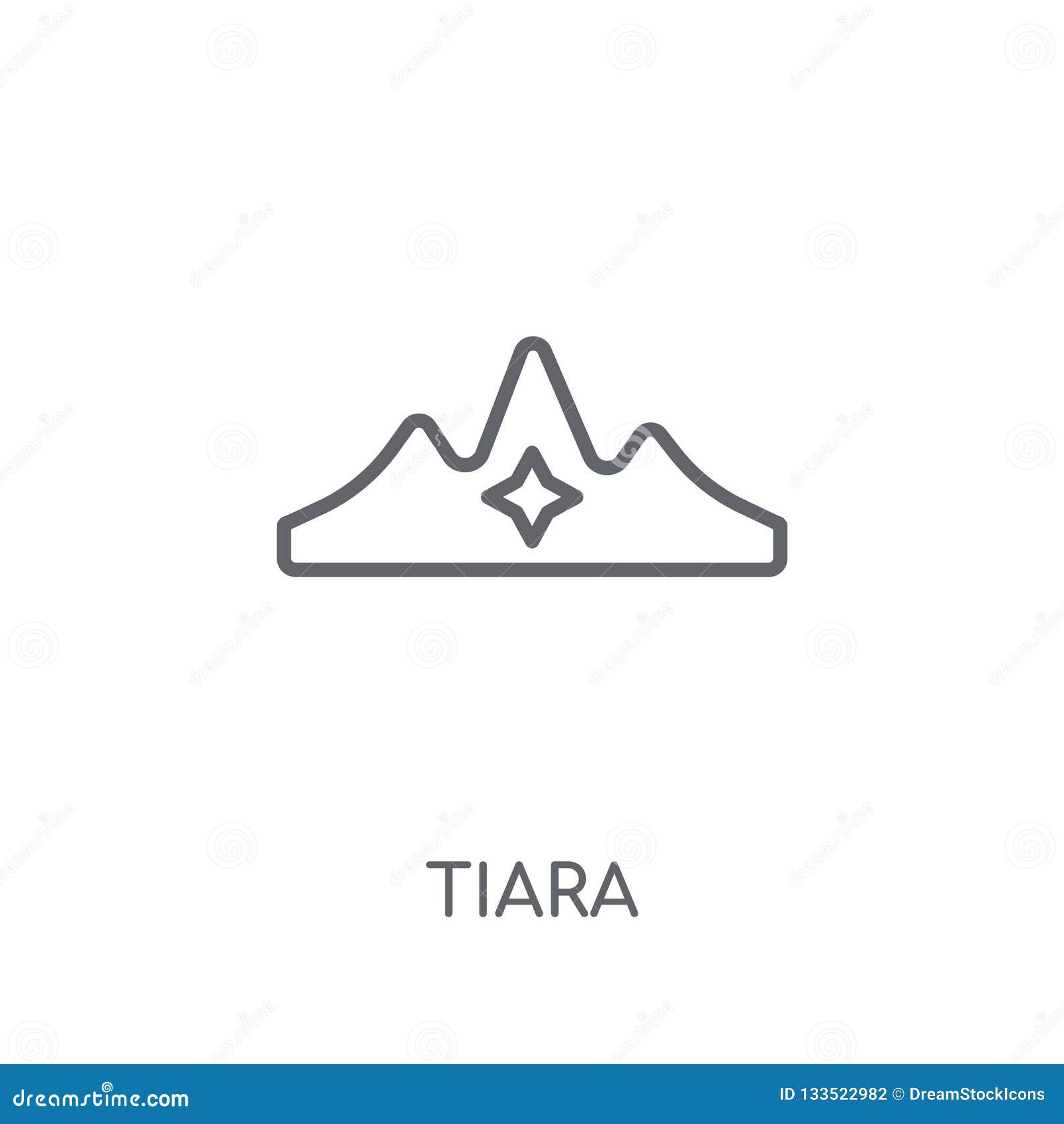 Tiara Linear Icon. Modern Outline Tiara Logo Concept on White Ba Stock ...