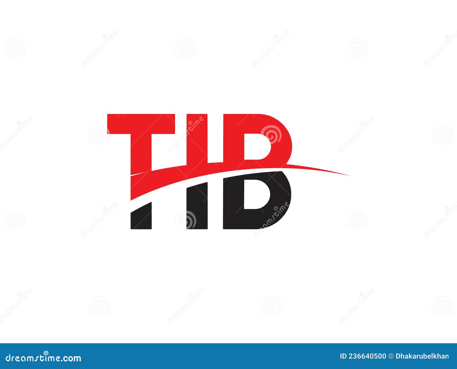 TIB Letter Initial Logo Design Vector Illustration Stock Vector ...