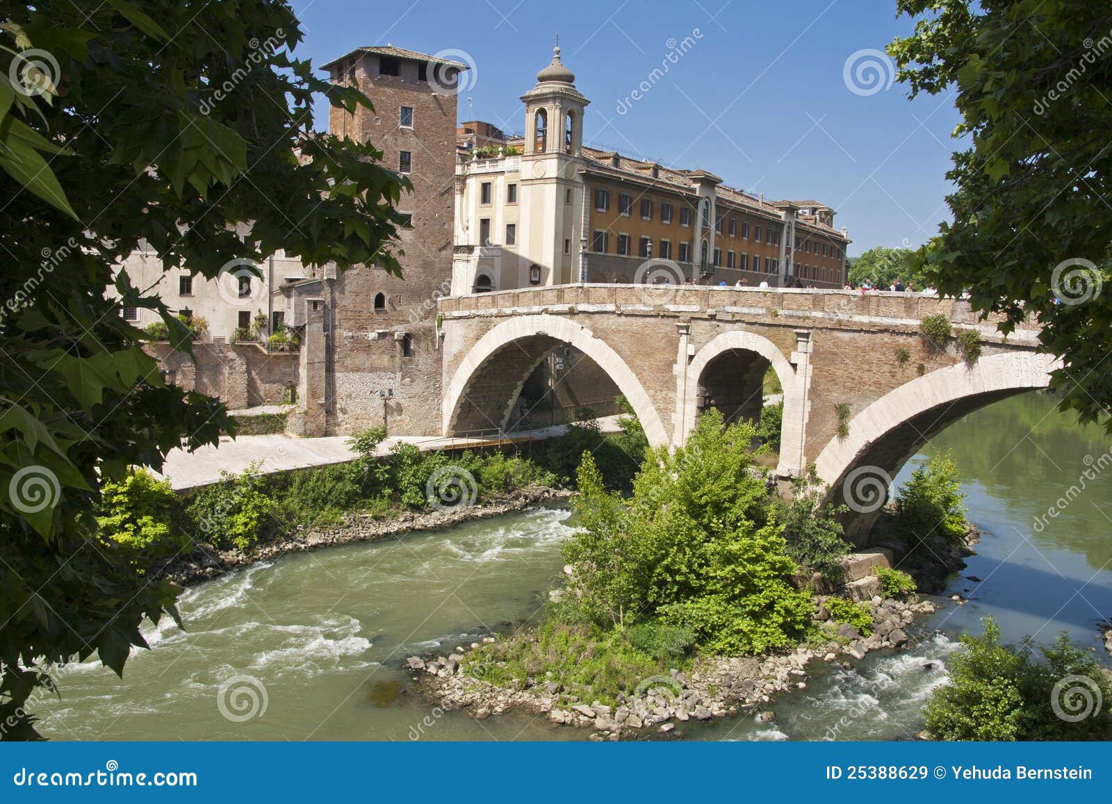 Tiber Island stock image. Image of italy, tiber, water - 25388629