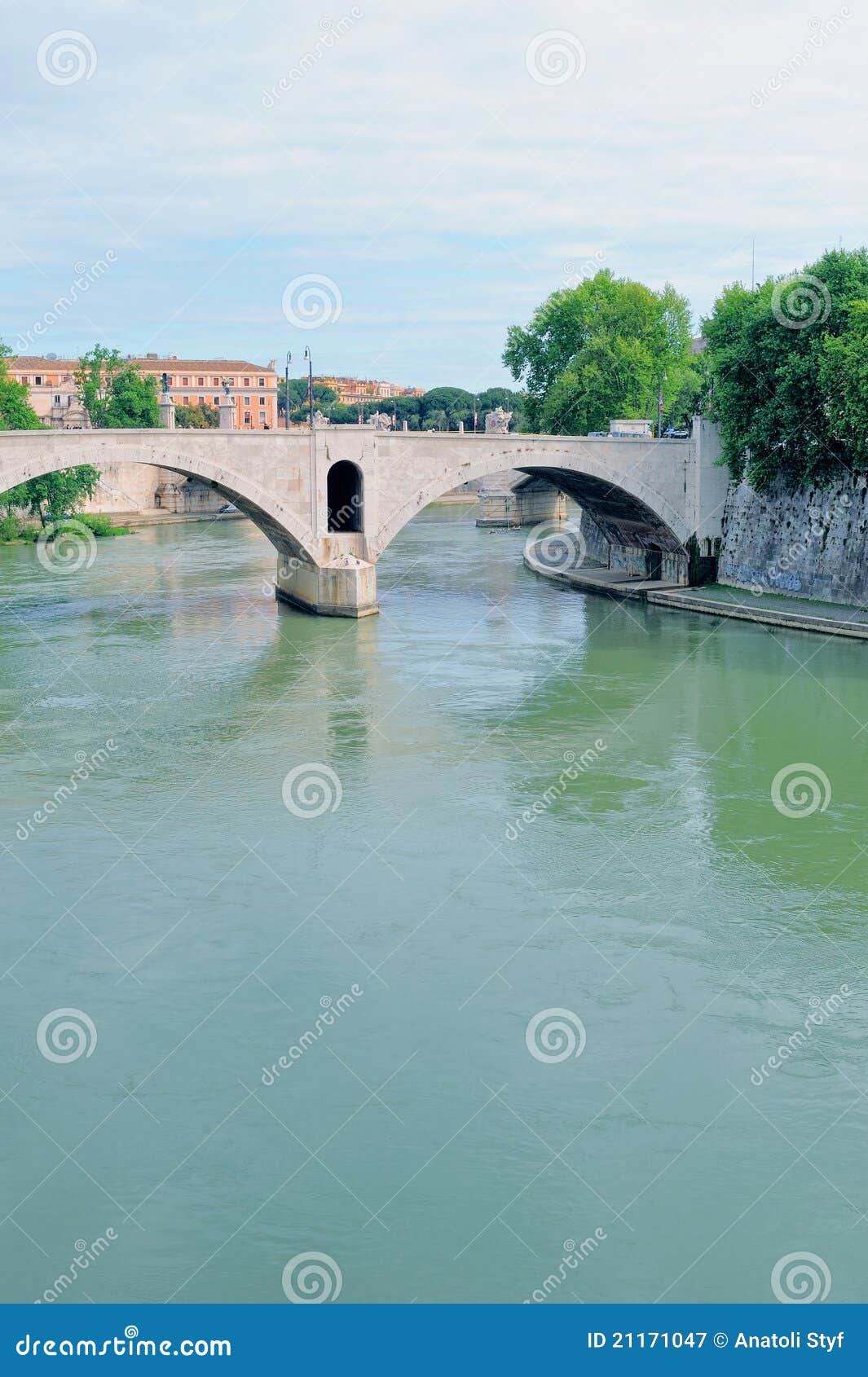 Tiber River stock image. Image of monument, cityscape - 21171047