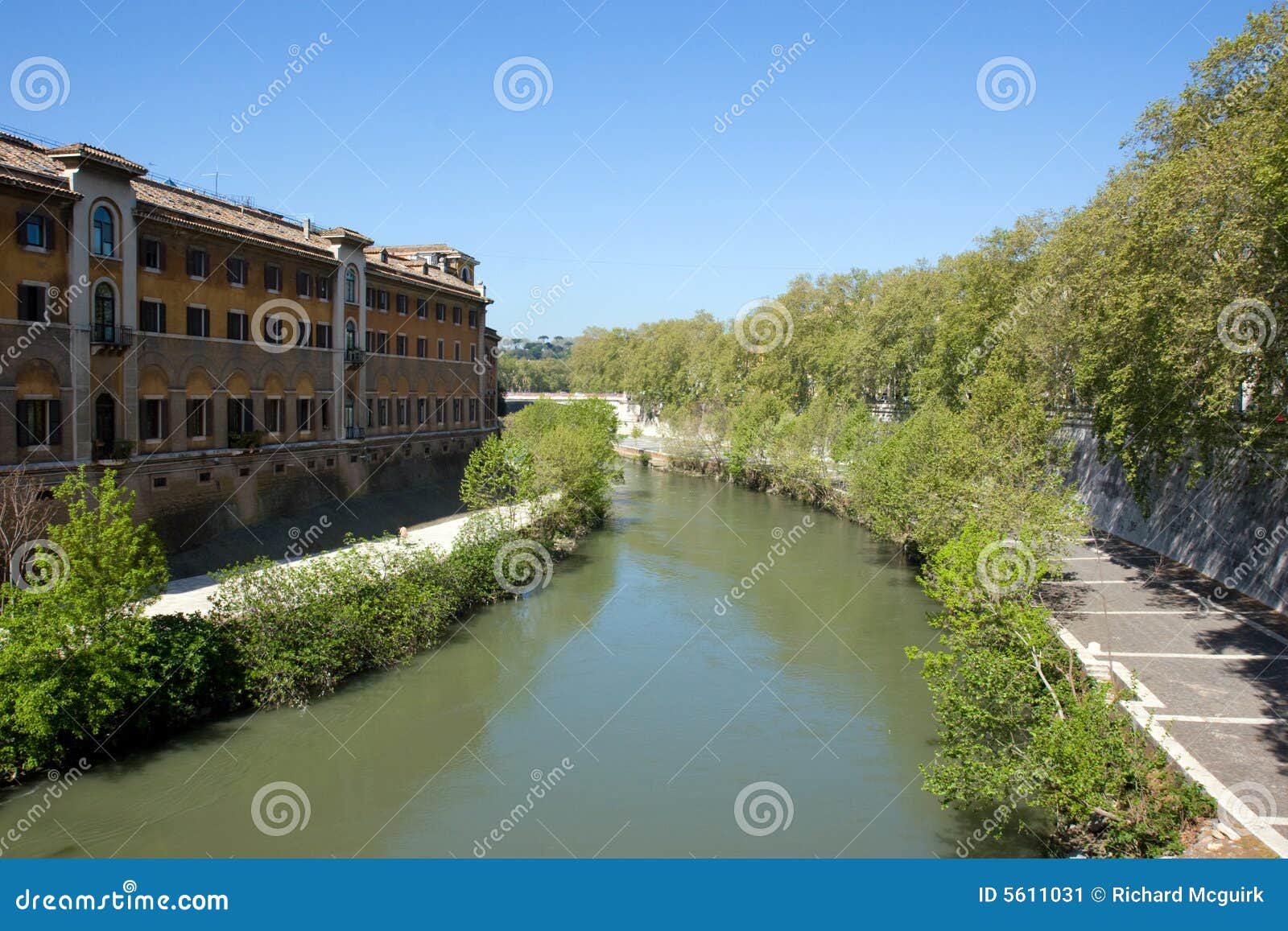 Tiber River stock image. Image of rome, path, water, clear - 5611031
