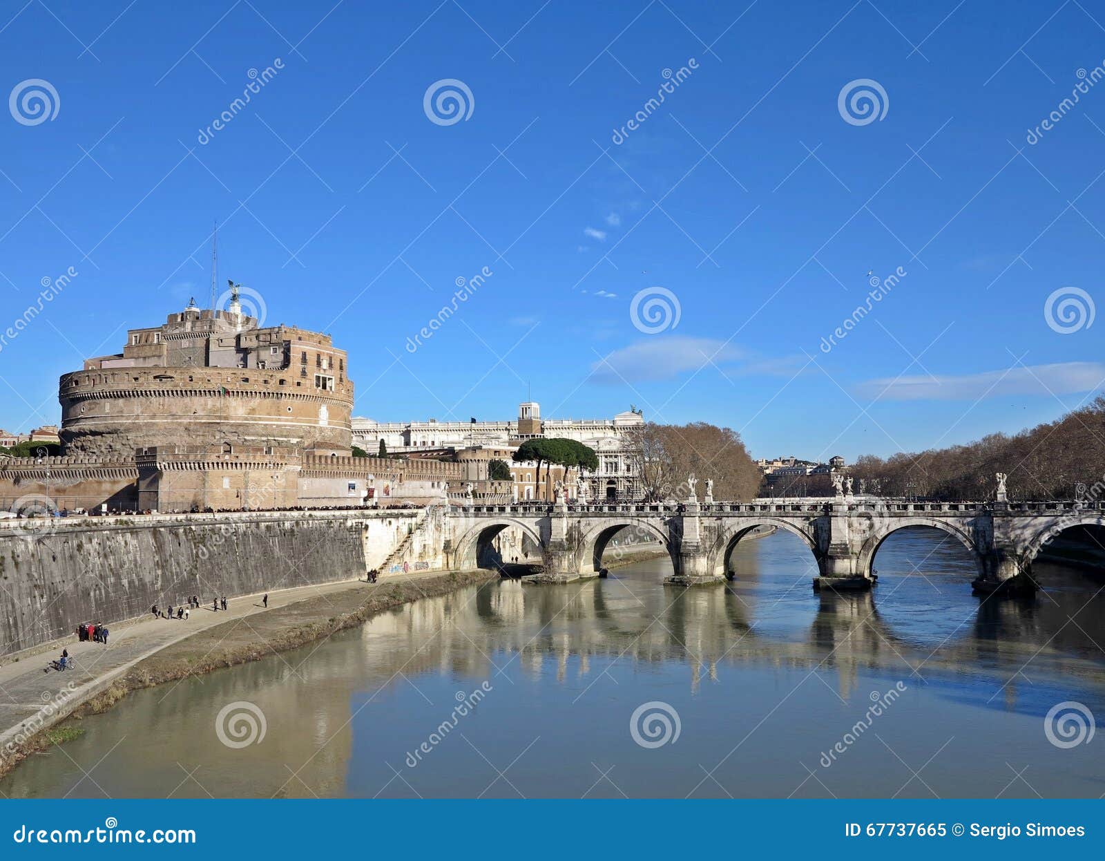Tiber River stock image. Image of favorite, rome, romantically - 67737665