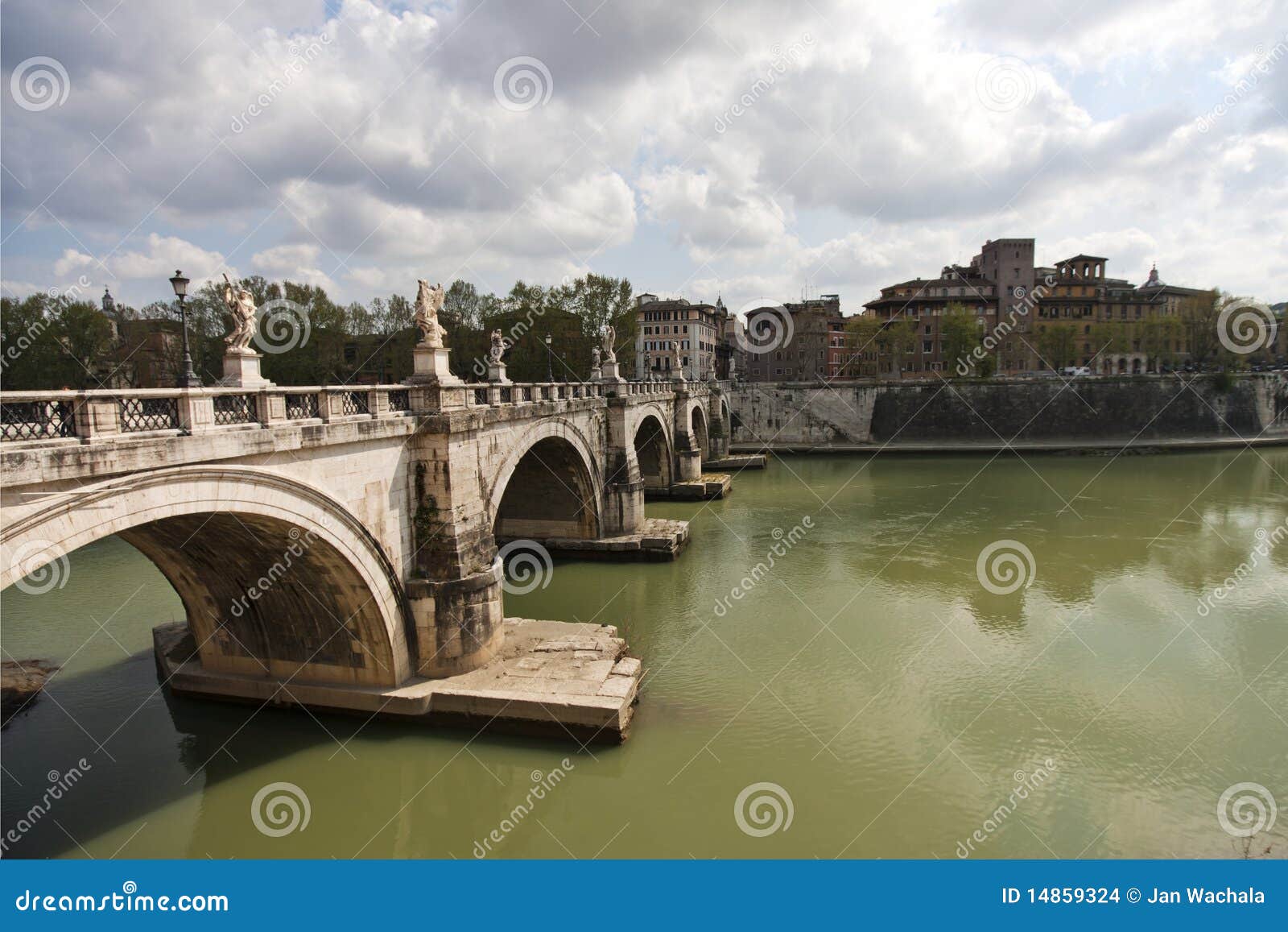 Tiber river in Rome stock photo. Image of medieval, europe - 14859324