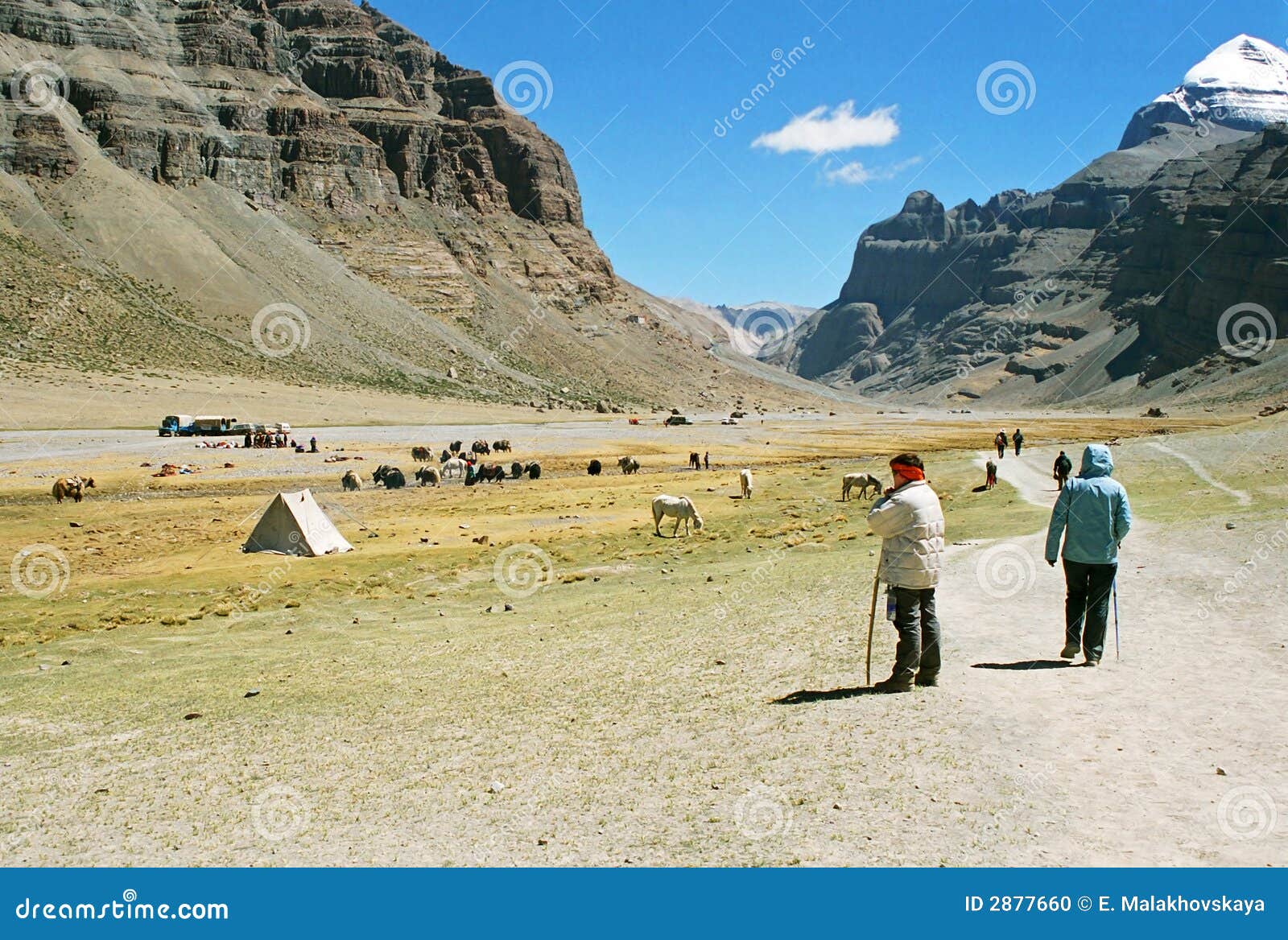 Tibet, beginning of kora. stock photo. Image of hinduism - 2877660