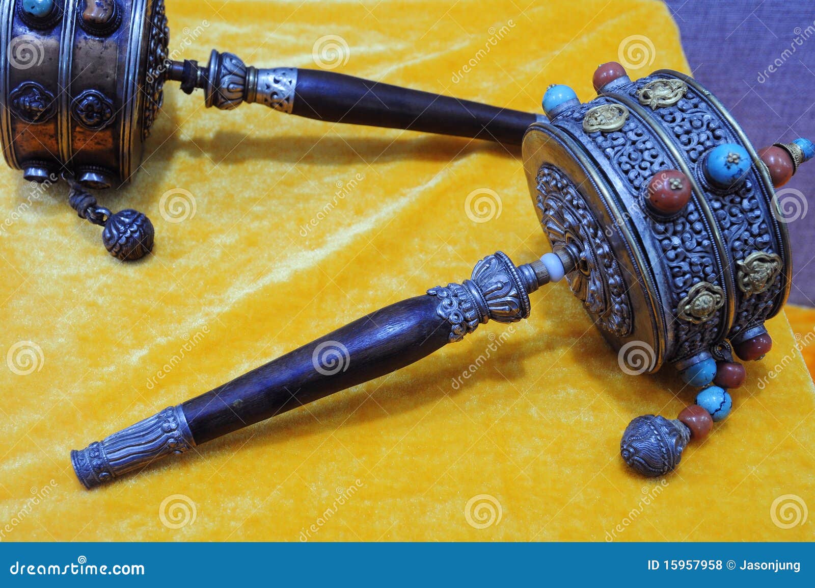 Tibet buddhist instrument stock photo. Image of artwork - 15957958