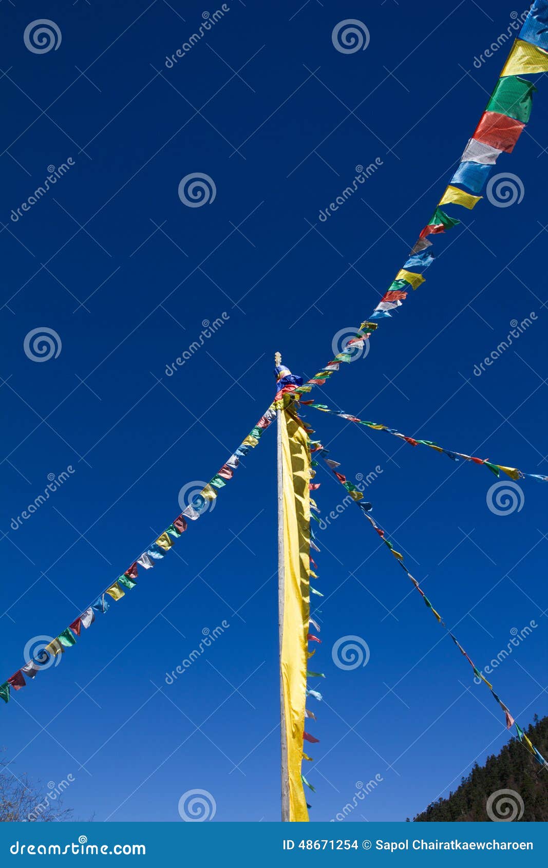 Tibet Flag Pipe Blue Sky Background Stock Photos - Free & Royalty-Free ...