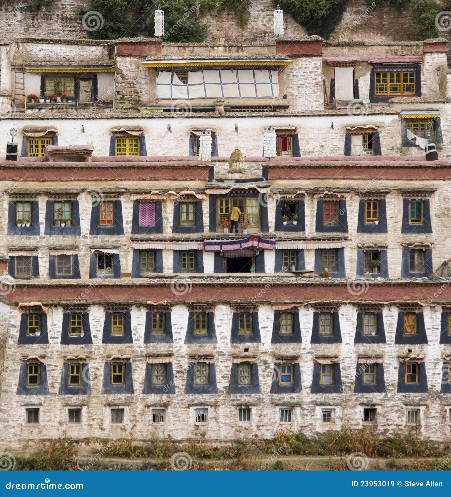 Tibet - Ganden Buddhist Monastery Editorial Stock Image - Image of ...