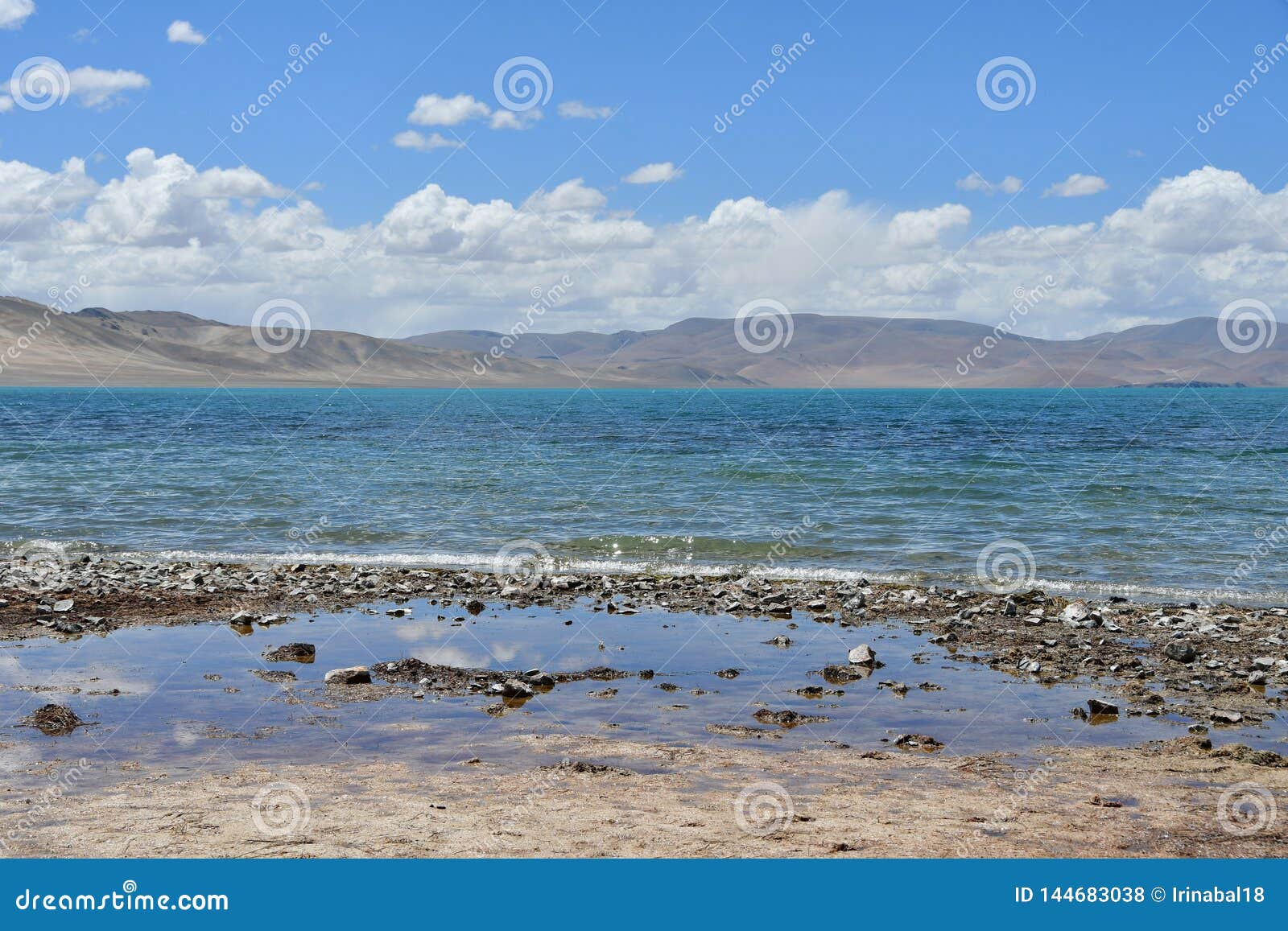 Tibet, Gomang Lake in the Summer Stock Photo - Image of western ...
