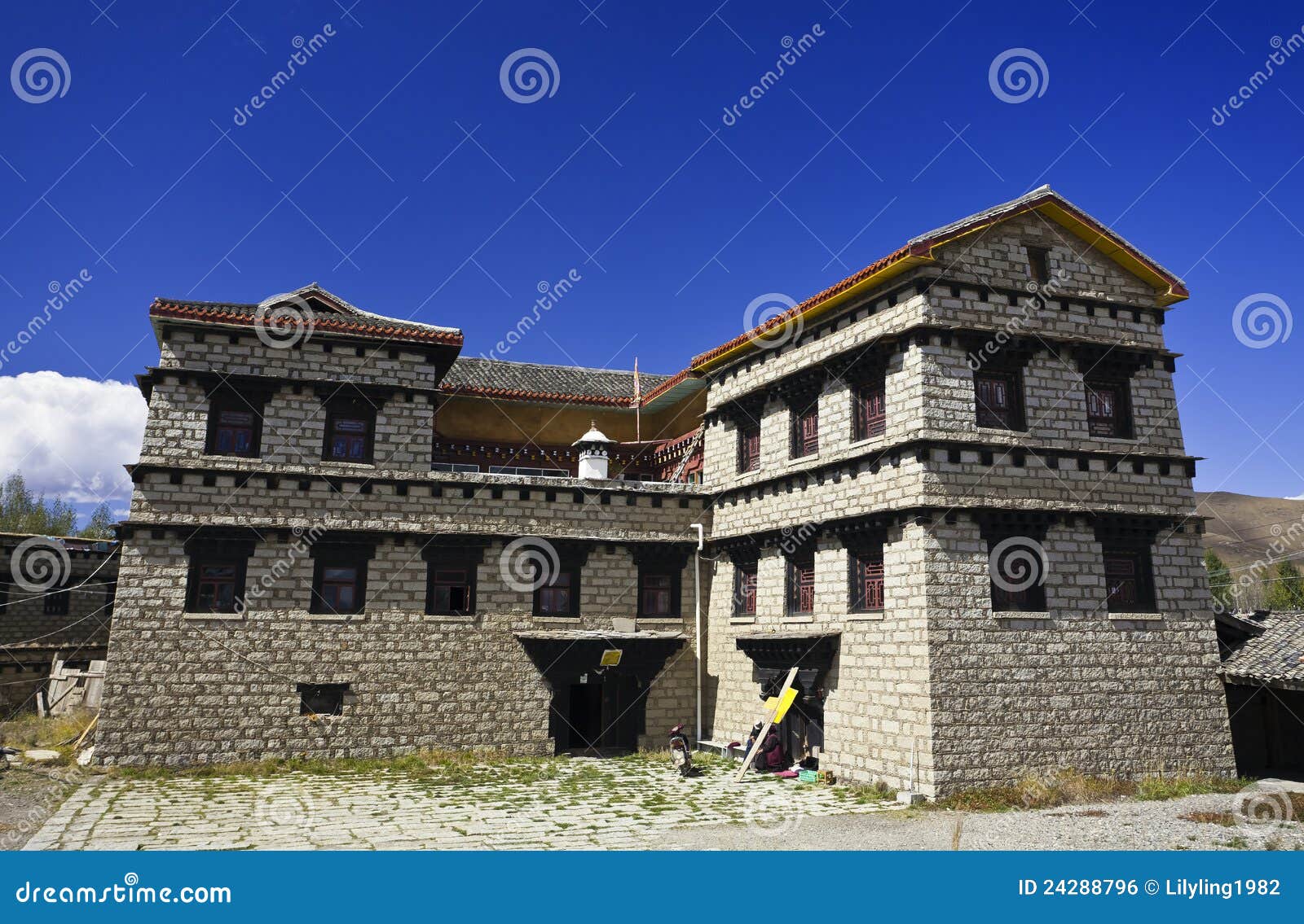 Tibet house stock photo. Image of village, stone, chinese - 24288796
