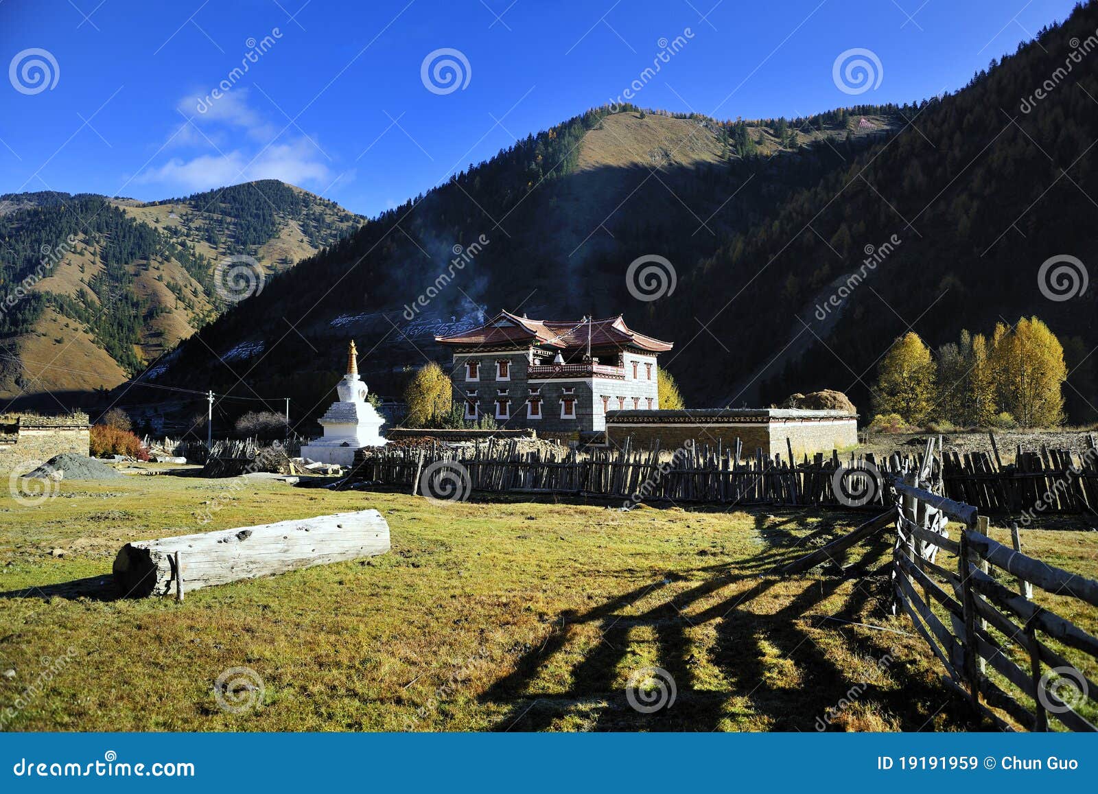 Tibet Houses stock image. Image of fall, grassland, rural - 19191959