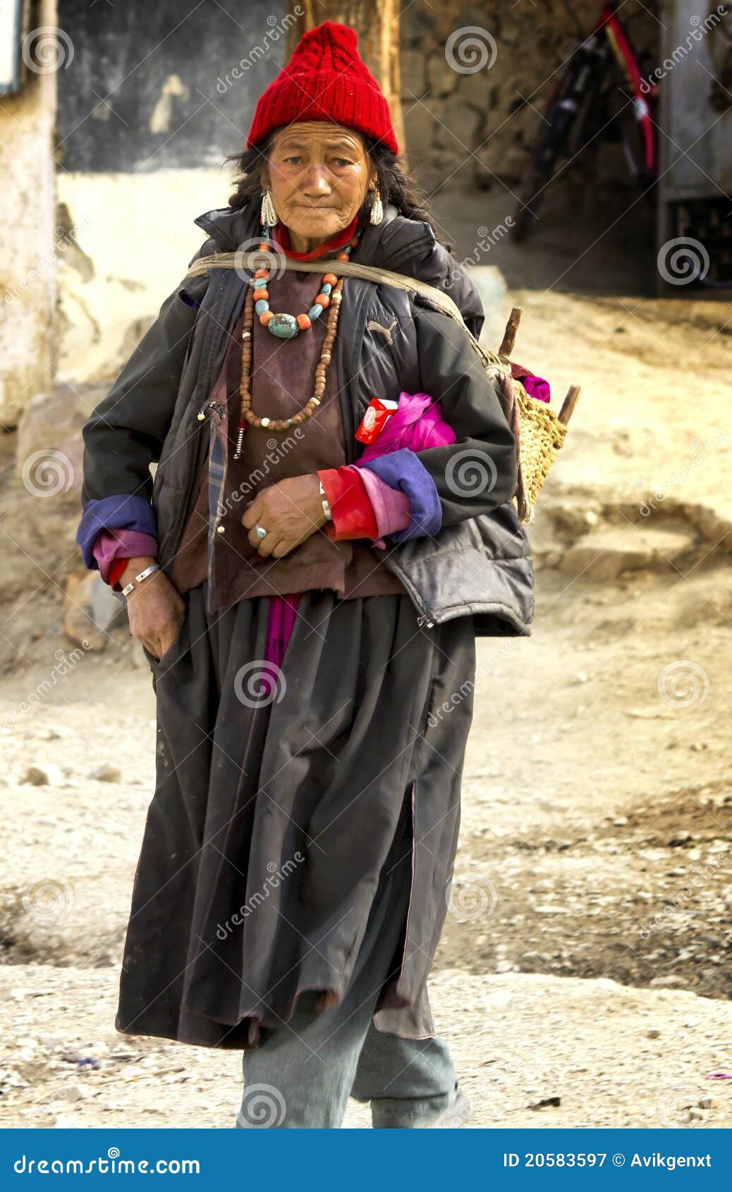 Tibet Lady in Ladakh editorial photography. Image of cultural - 20583597