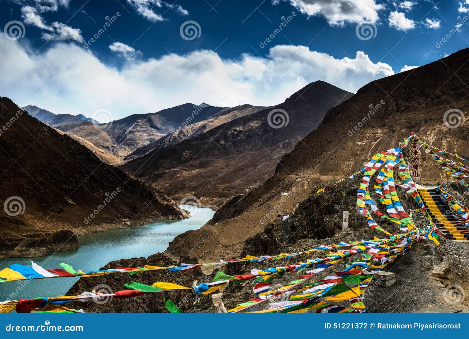 TIBET LANDSCAPE stock photo. Image of destination, colorful - 51221372