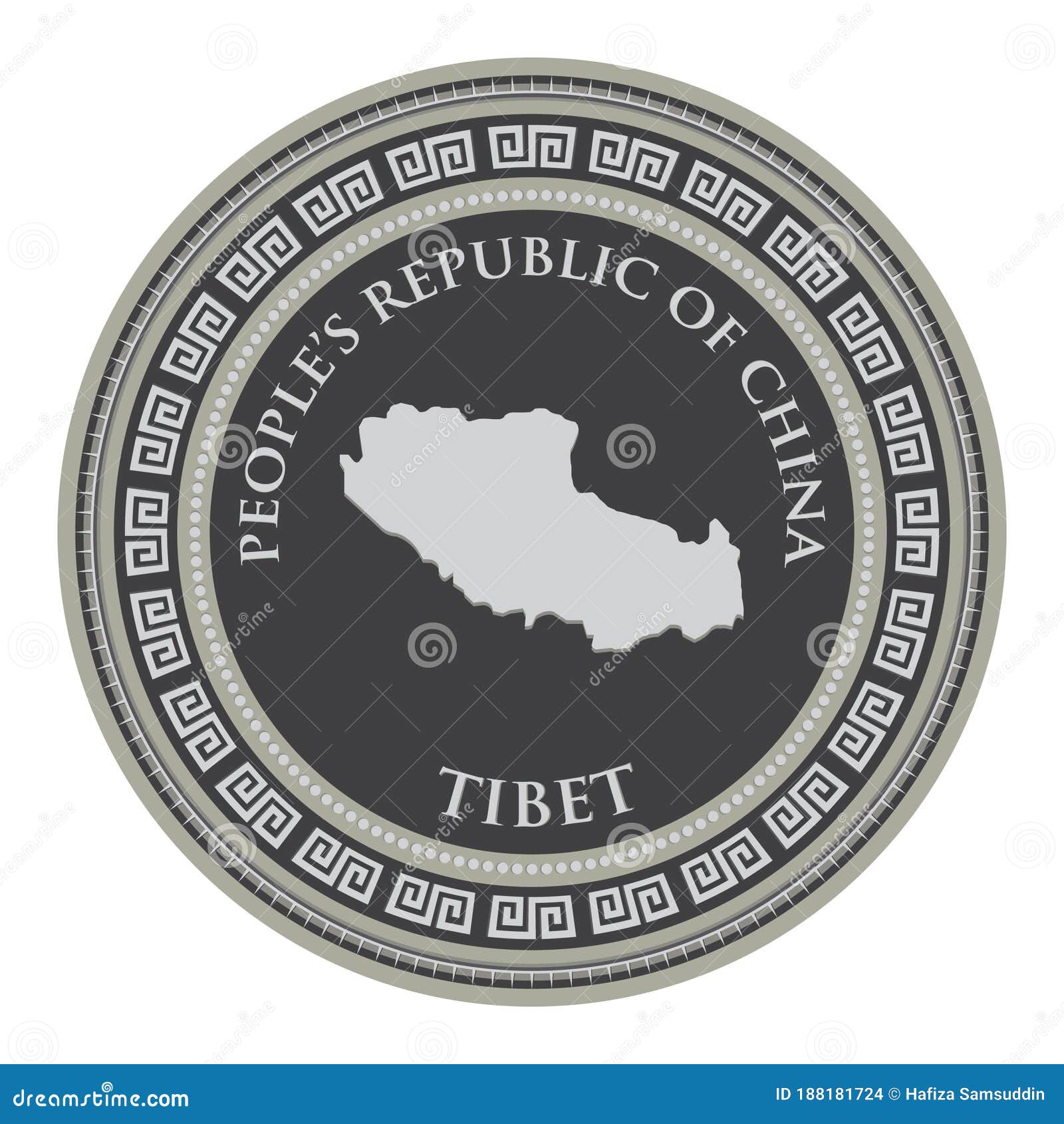 Tibet Map. Vector Illustration Decorative Design Stock Vector ...