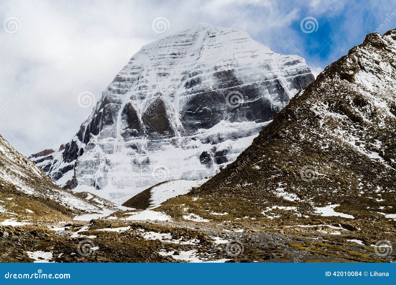Tibet. Mount Kailash stock photo. Image of pyramid, traveling - 42010084