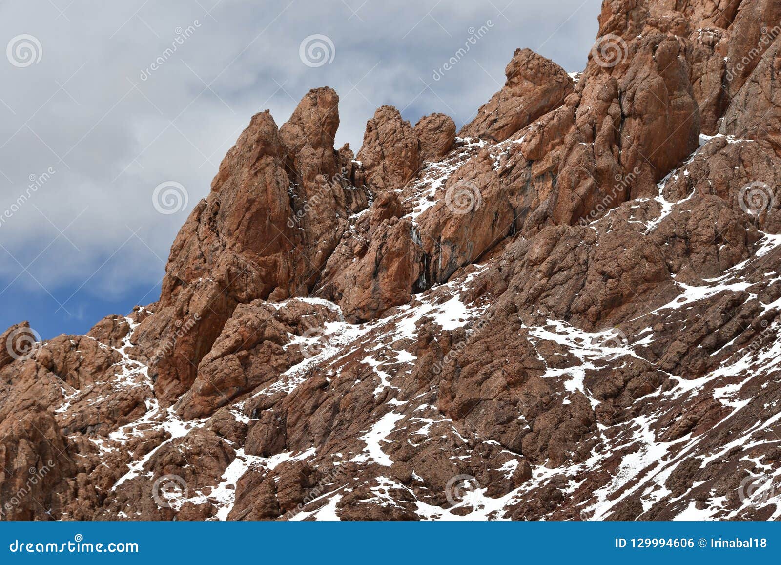 Tibet, the Mountainous Terrain of the Pass of La Chen La in June Stock ...
