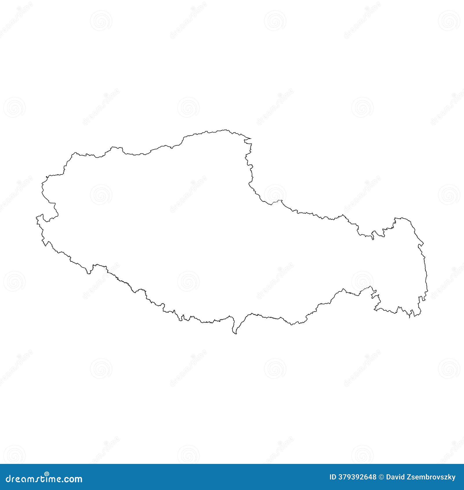 Detailed Map Of The Tibet Autonomous Region, China Vector Illustration ...