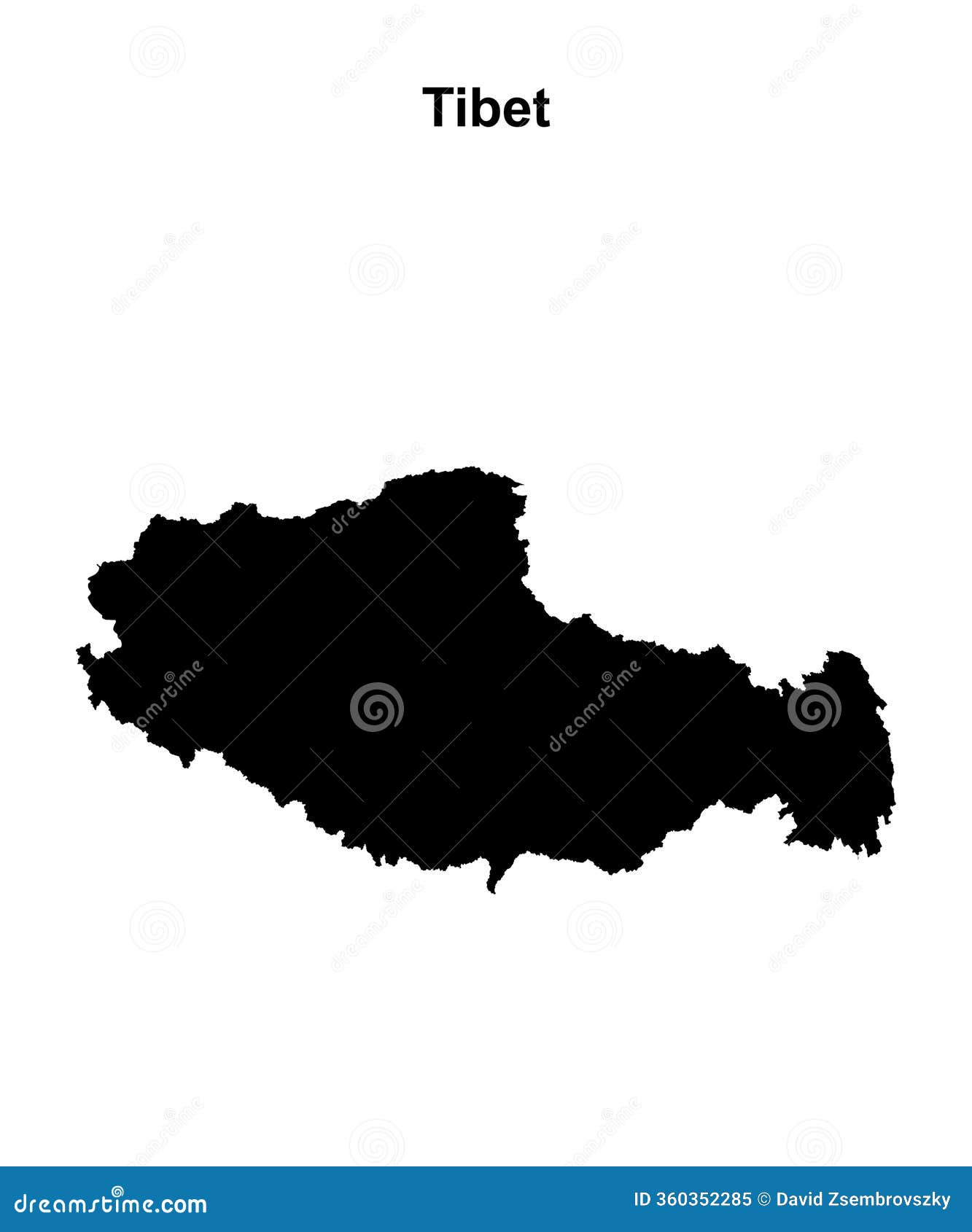 Tibet Outline Map Vector Illustration | CartoonDealer.com #323655368