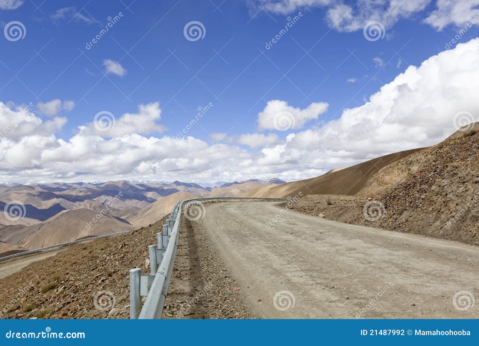Tibet: Road into the Mountains Stock Photo - Image of horizontal ...