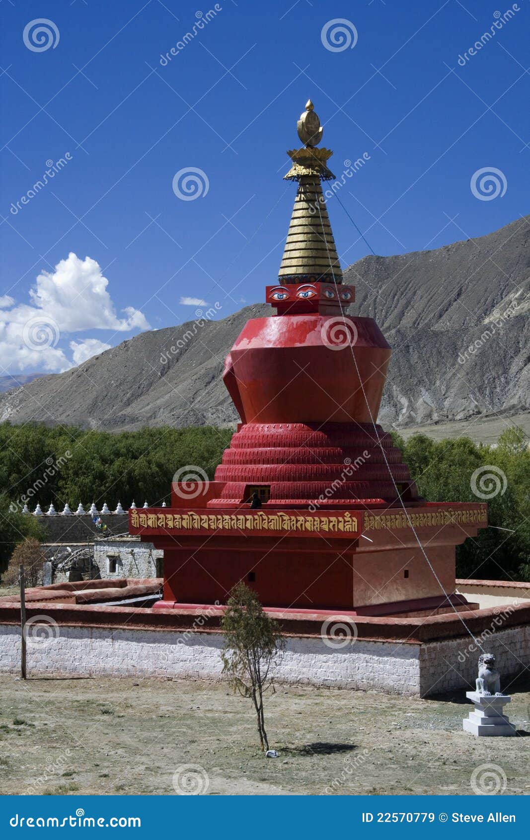 Tibet - Samye Monastry Stupa - Tsetang Stock Image - Image of pointed ...