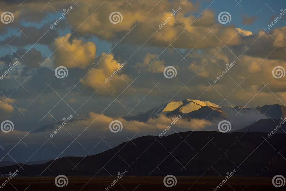 Tibet in the setting sun stock image. Image of tibet - 78748303