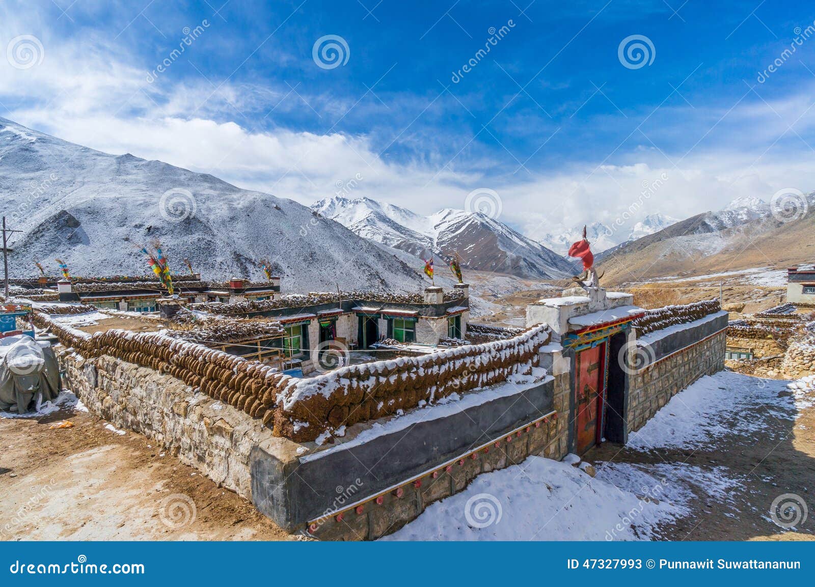 Tibet Traditional House Style Stock Image - Image of asia, gate: 47327993