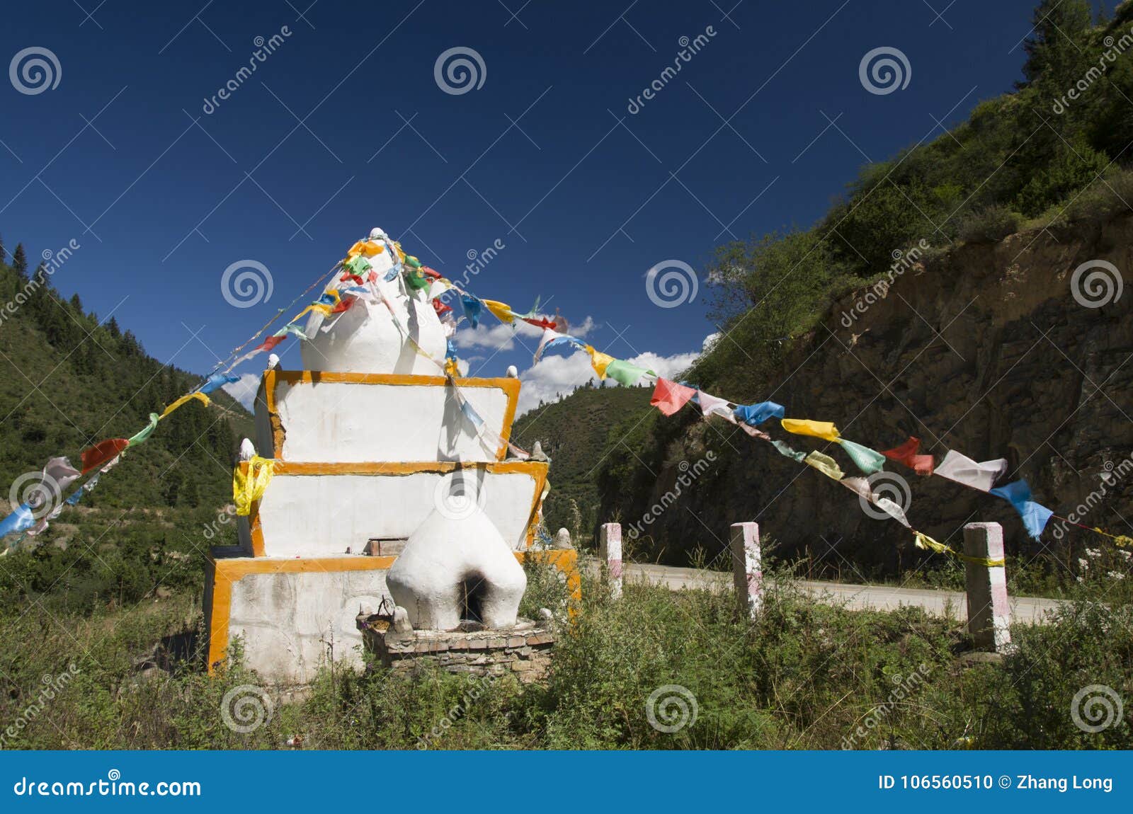Tibet white tower stock photo. Image of tower, white - 106560510