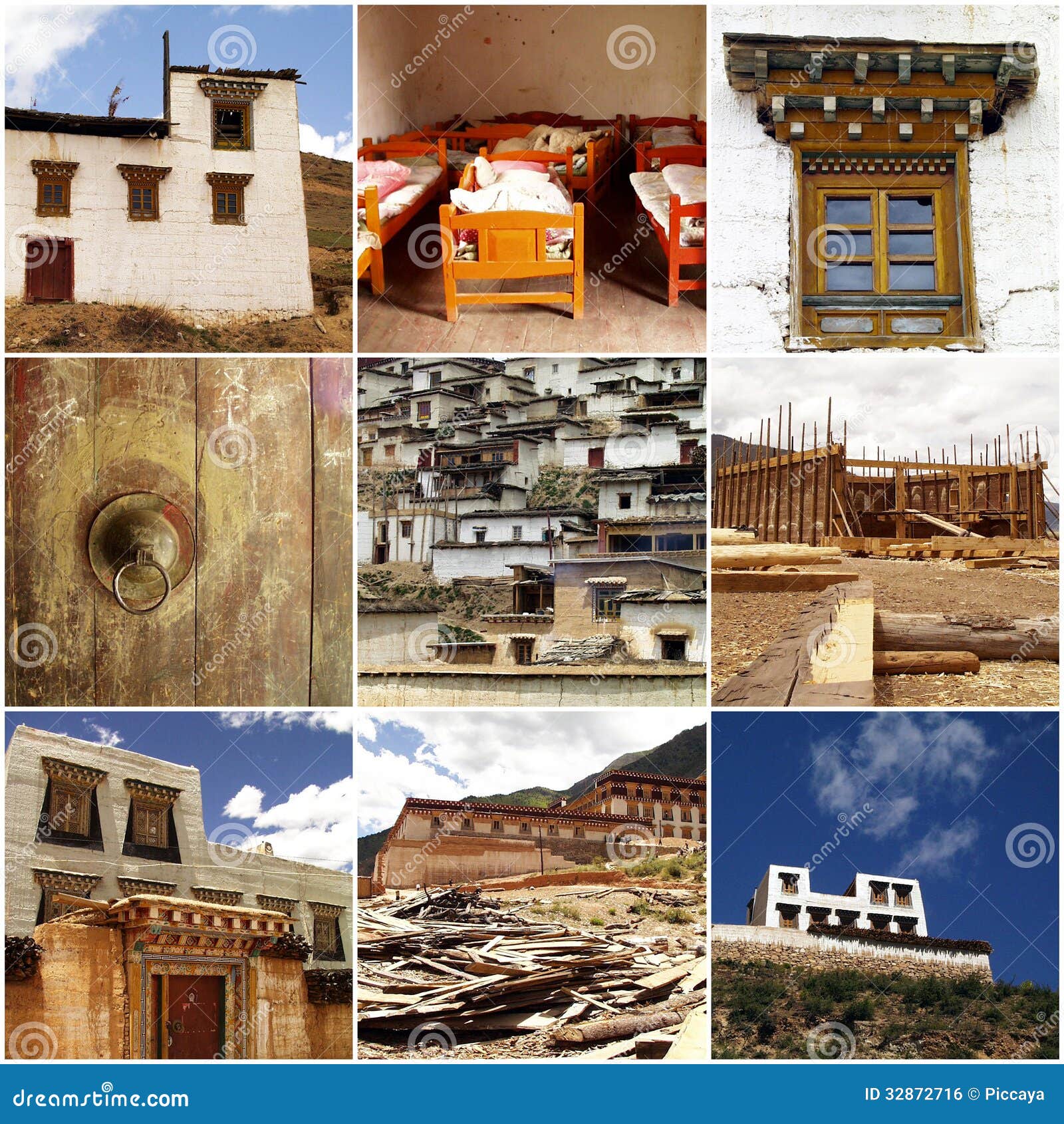 Tibetan Architecture in China Stock Photo - Image of litang, monument ...
