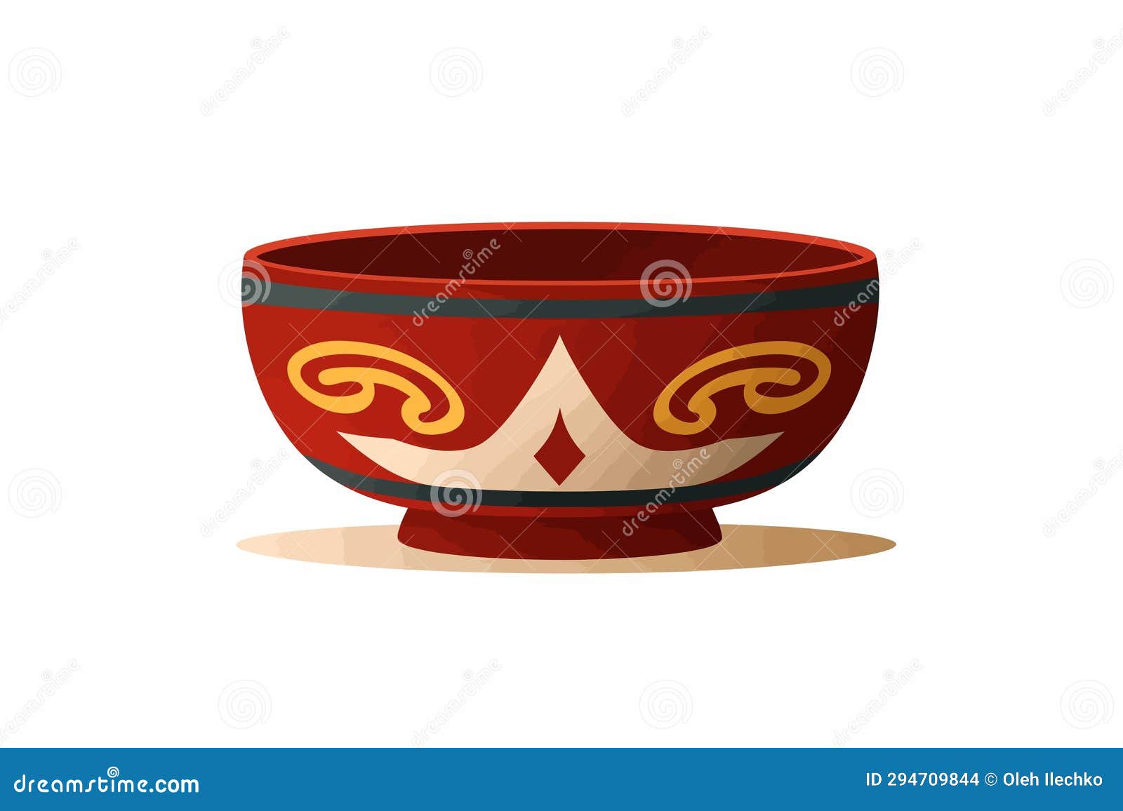 Tibetan Bowl Vector Flat Minimalistic Isolated Vector Style Illustration Stock Vector