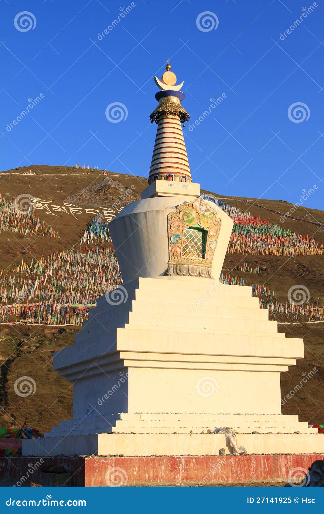 Tibetan buddhism tower stock image. Image of buddha, blue - 27141925