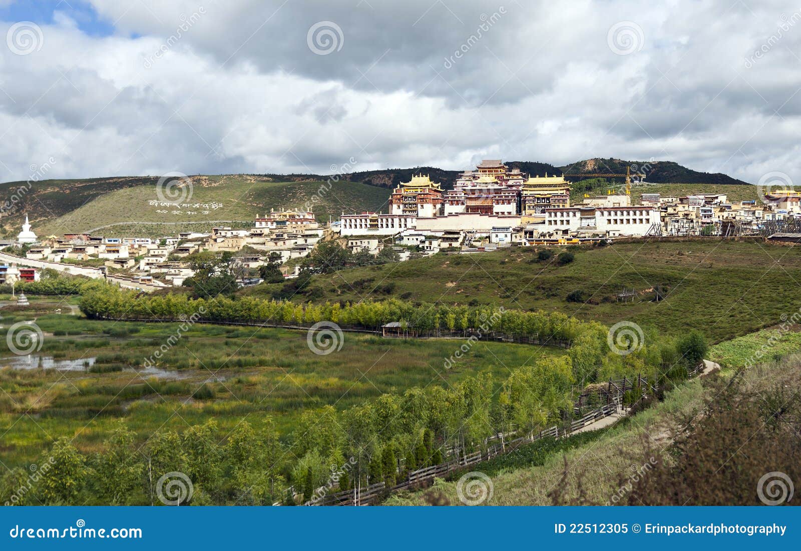 Tibetan Buddhist Monastery stock image. Image of zhongdian - 22512305