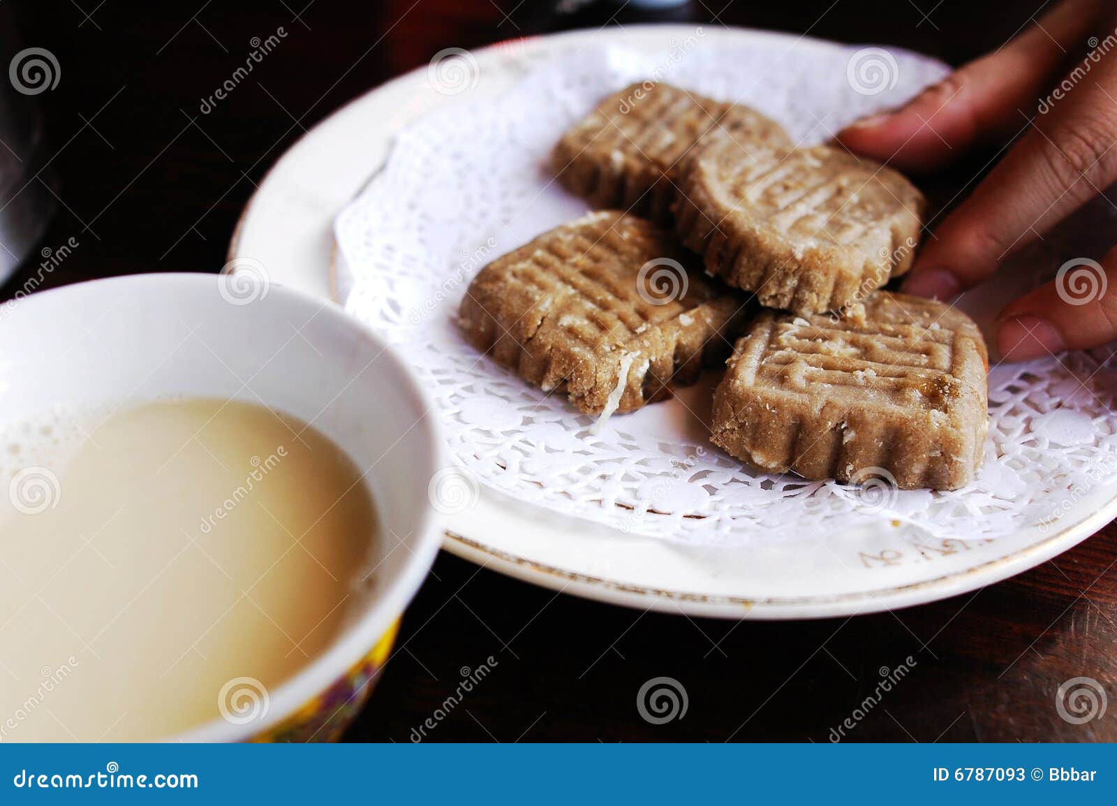 Tibetan Butter Tea and Tsampa Stock Image - Image of plate, china: 6787093
